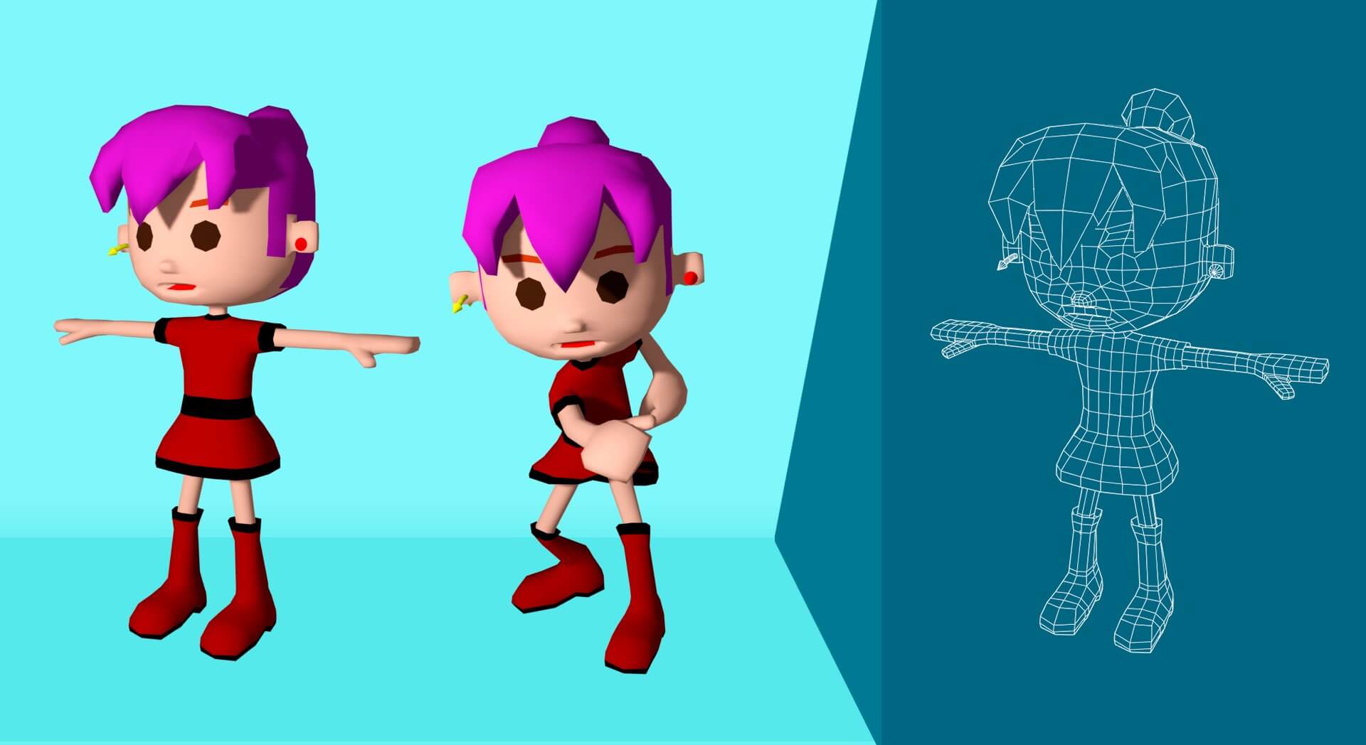 Girl White Punk - 3D Model by Puxxe Studio