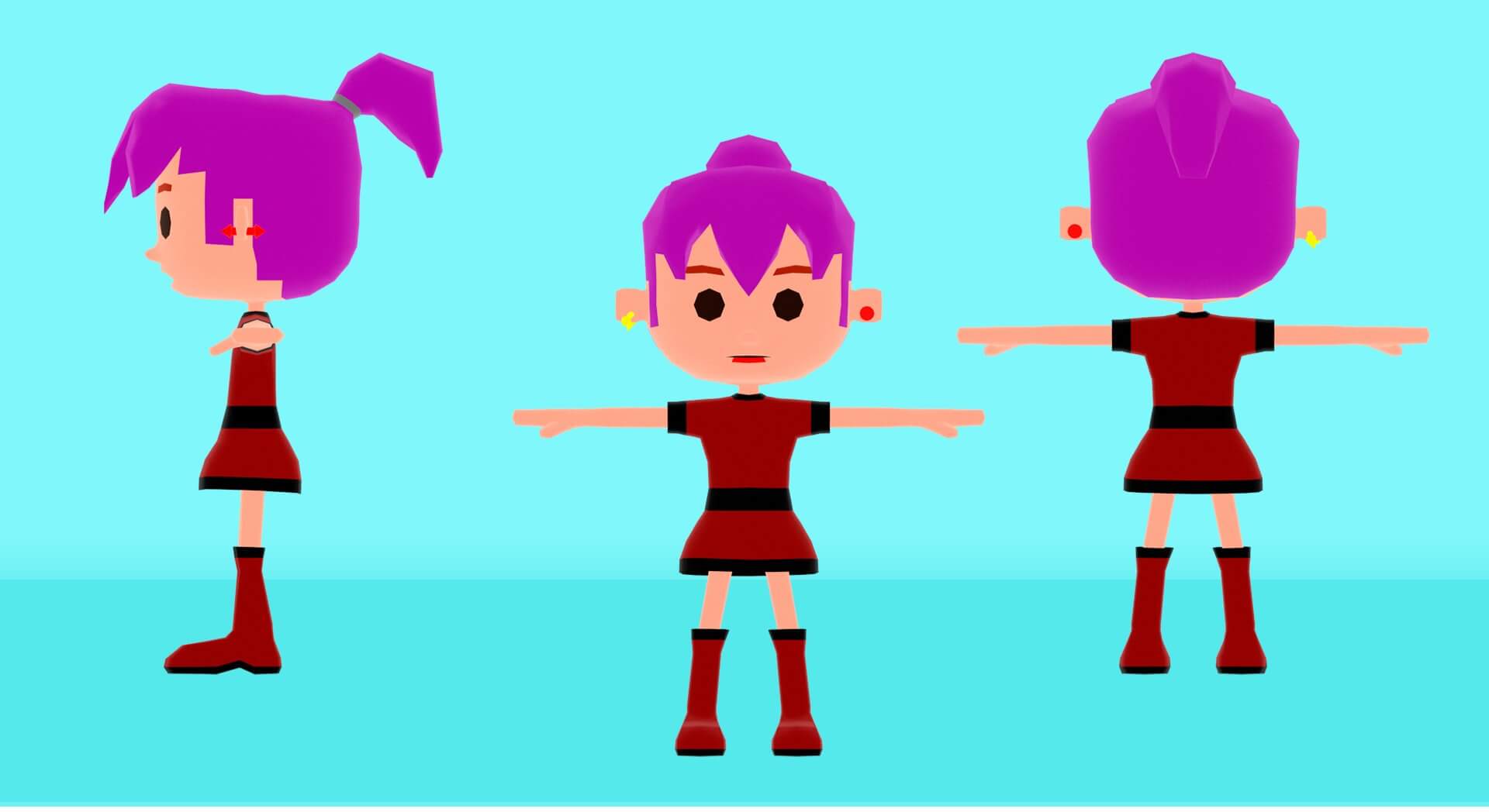 Girl White Punk - 3D Model by Puxxe Studio