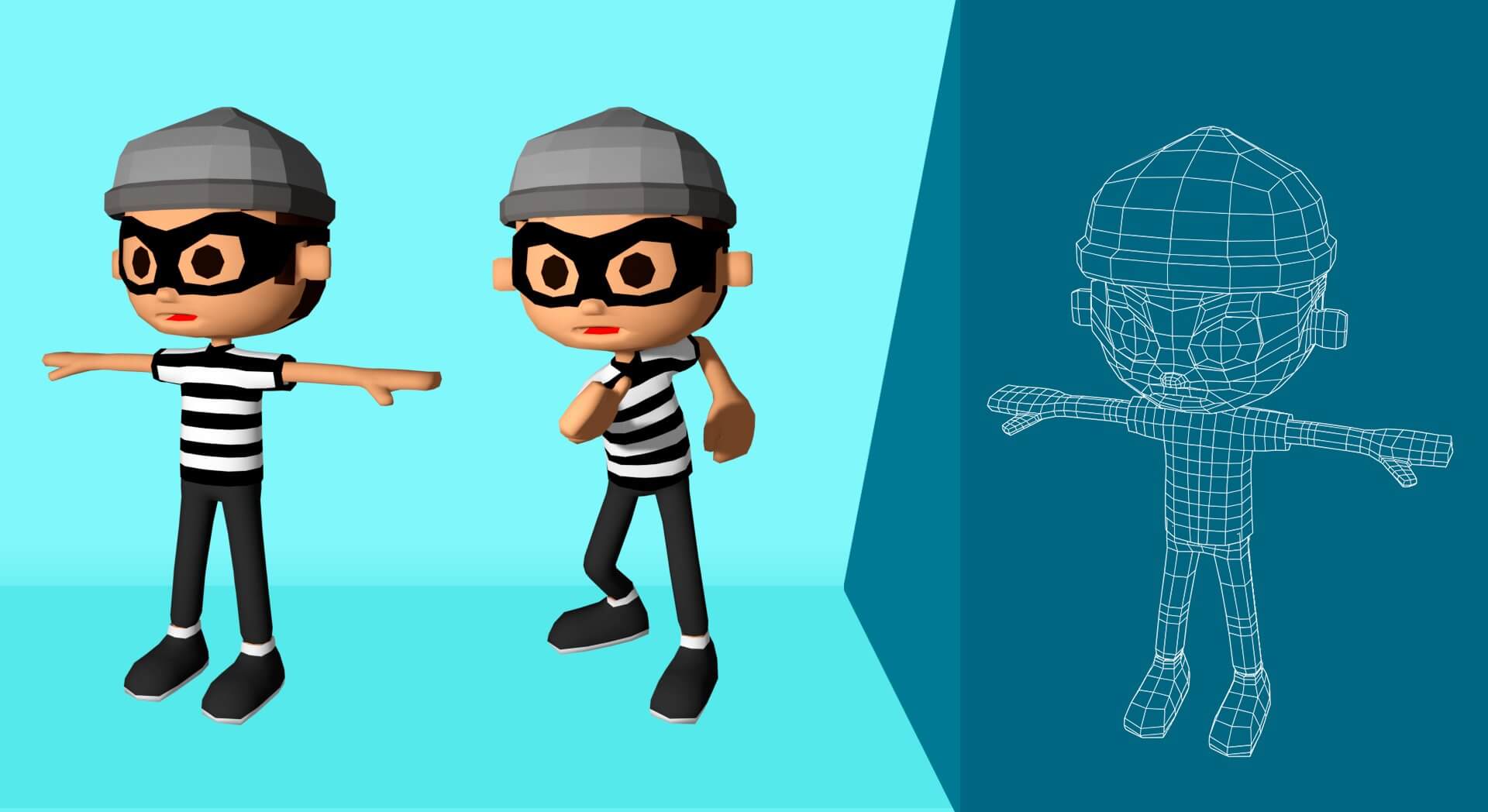 Thief Man - 3D Model by Puxxe Studio