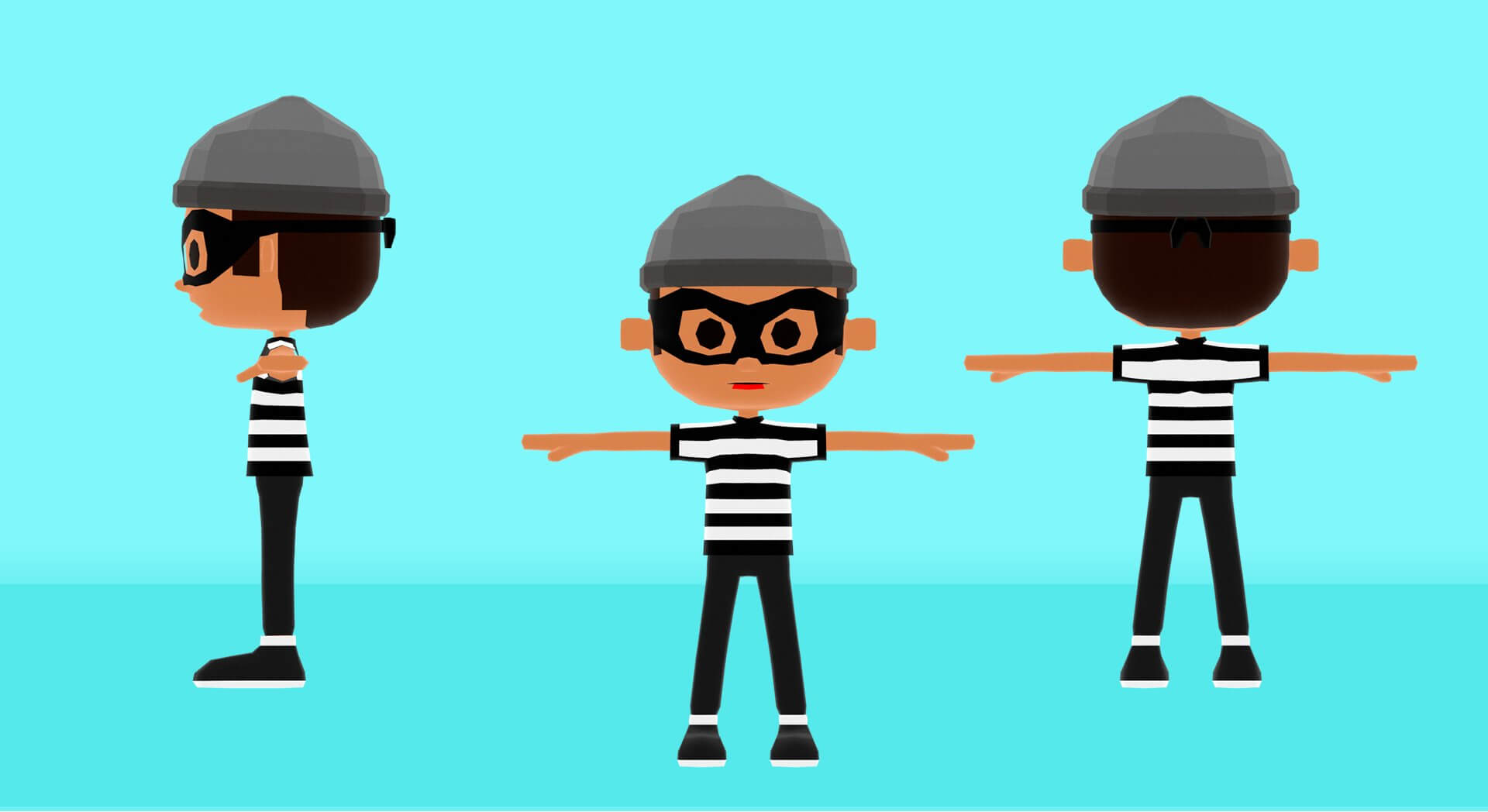 Thief Man - 3D Model by Puxxe Studio