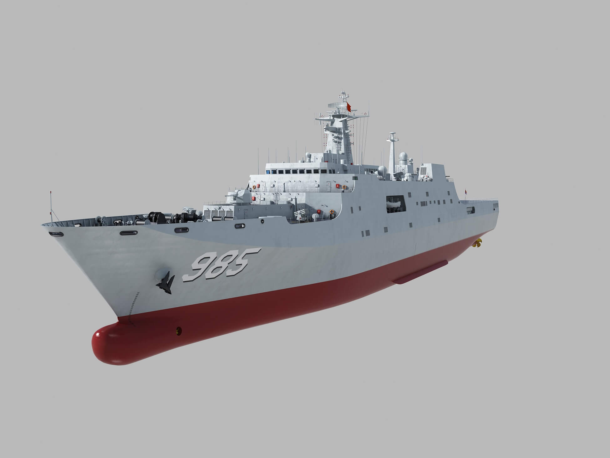 985 Qilian Shan Type 071 Yuzhao Class - 3D Model by pxfpxd