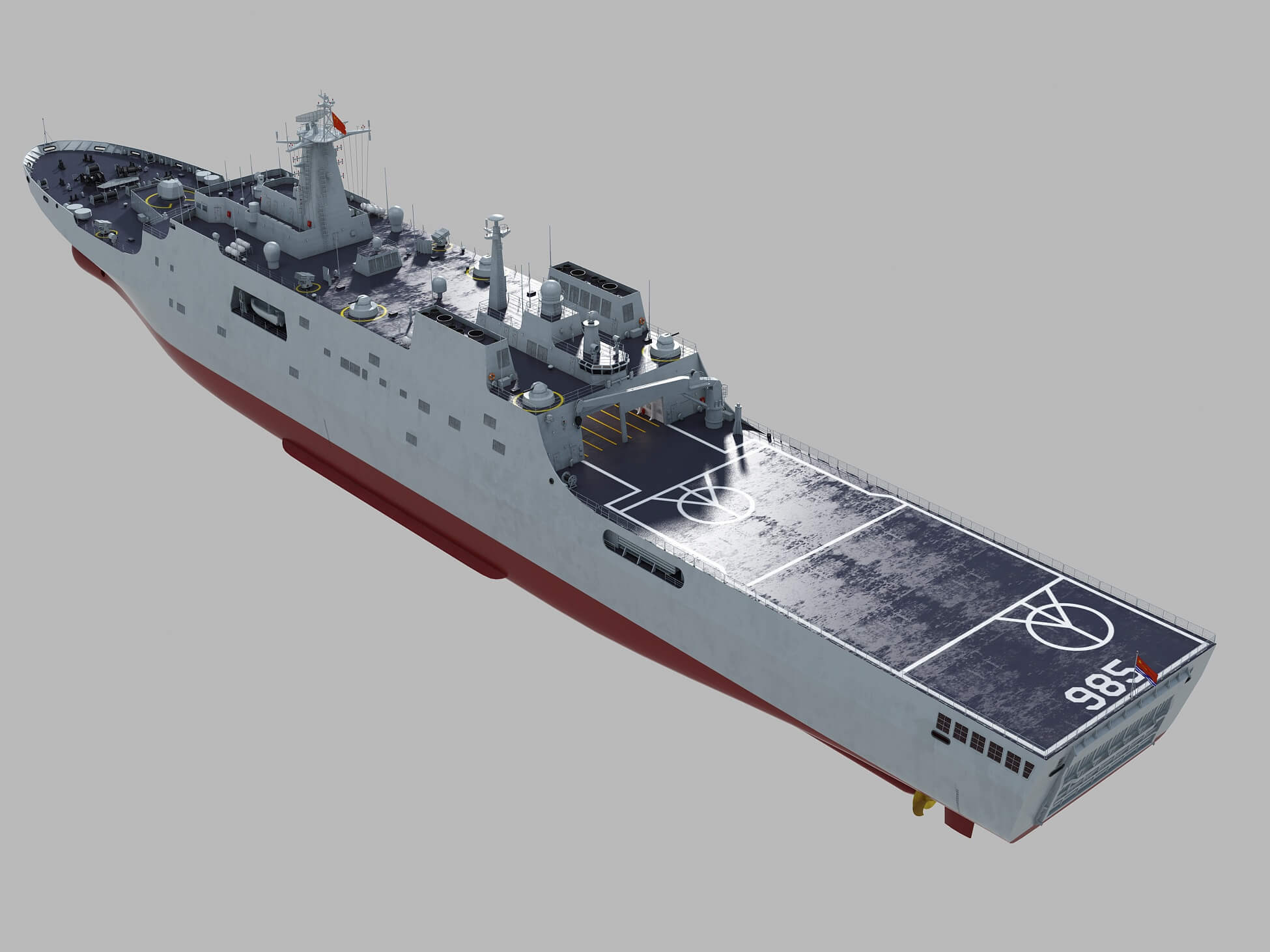 985 Qilian Shan Type 071 Yuzhao Class - 3D Model by pxfpxd