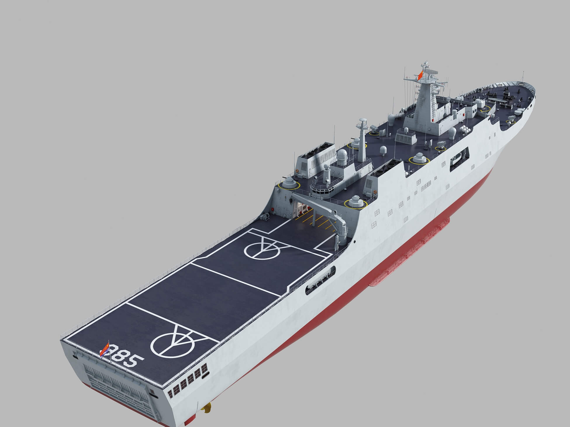 985 Qilian Shan Type 071 Yuzhao Class - 3D Model by pxfpxd