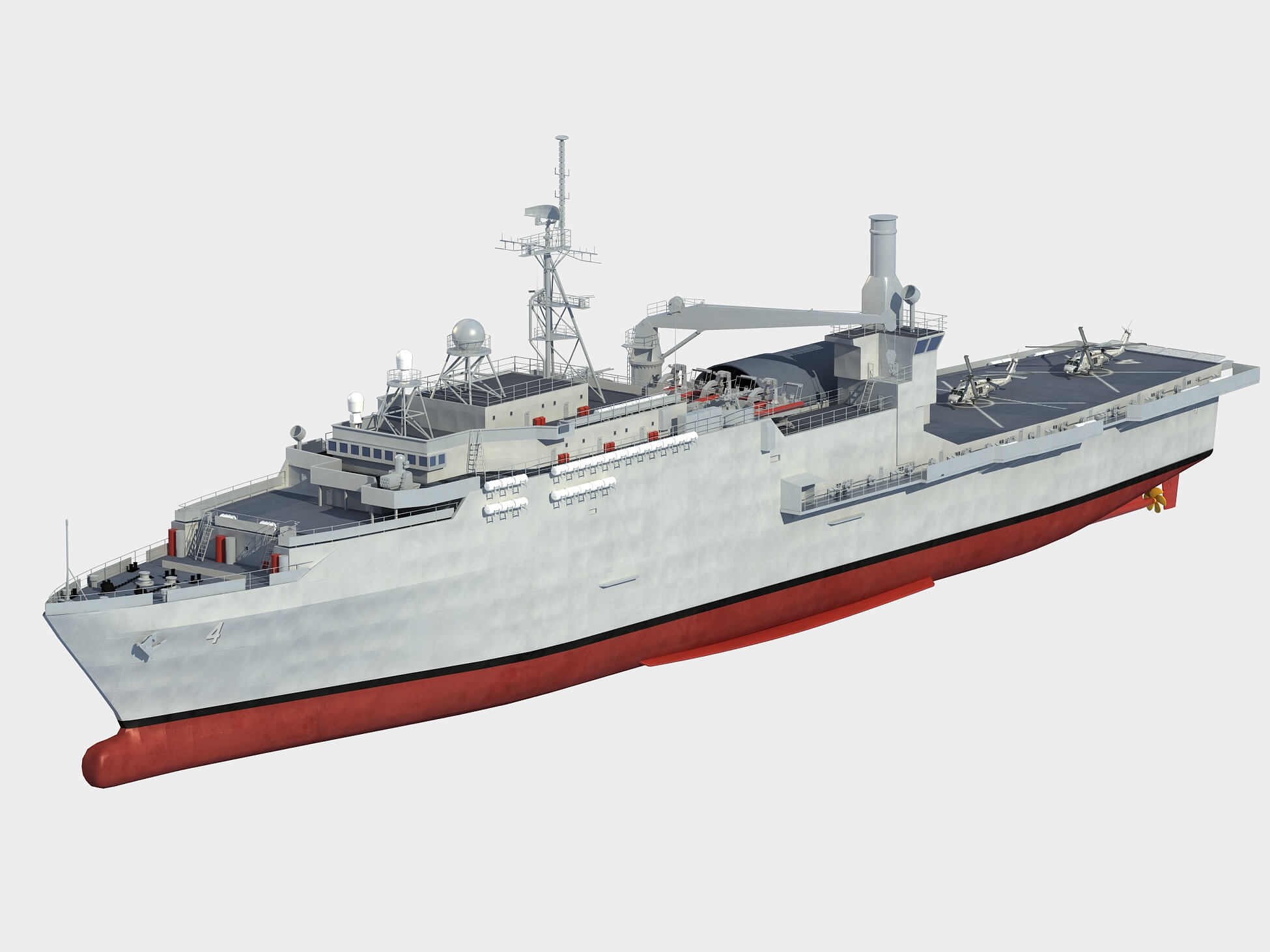 Austin-Class Amphibious Transport Dock 3D Model by pxfpxd