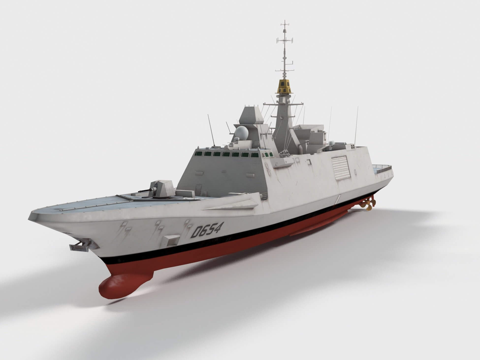 Auvergne, Aquitaine FREMM Class Frigate - 3D Model by pxfpxd