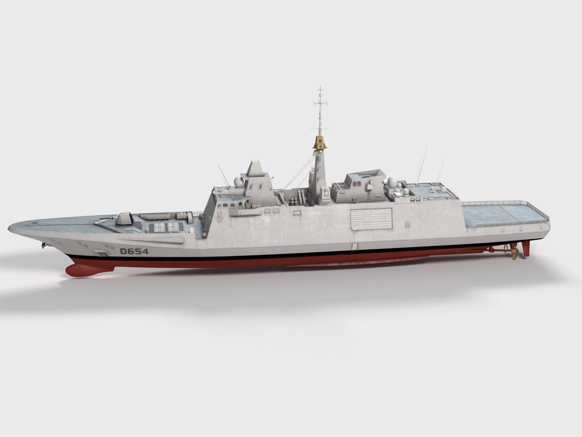 Auvergne, Aquitaine FREMM Class Frigate - 3D Model by pxfpxd