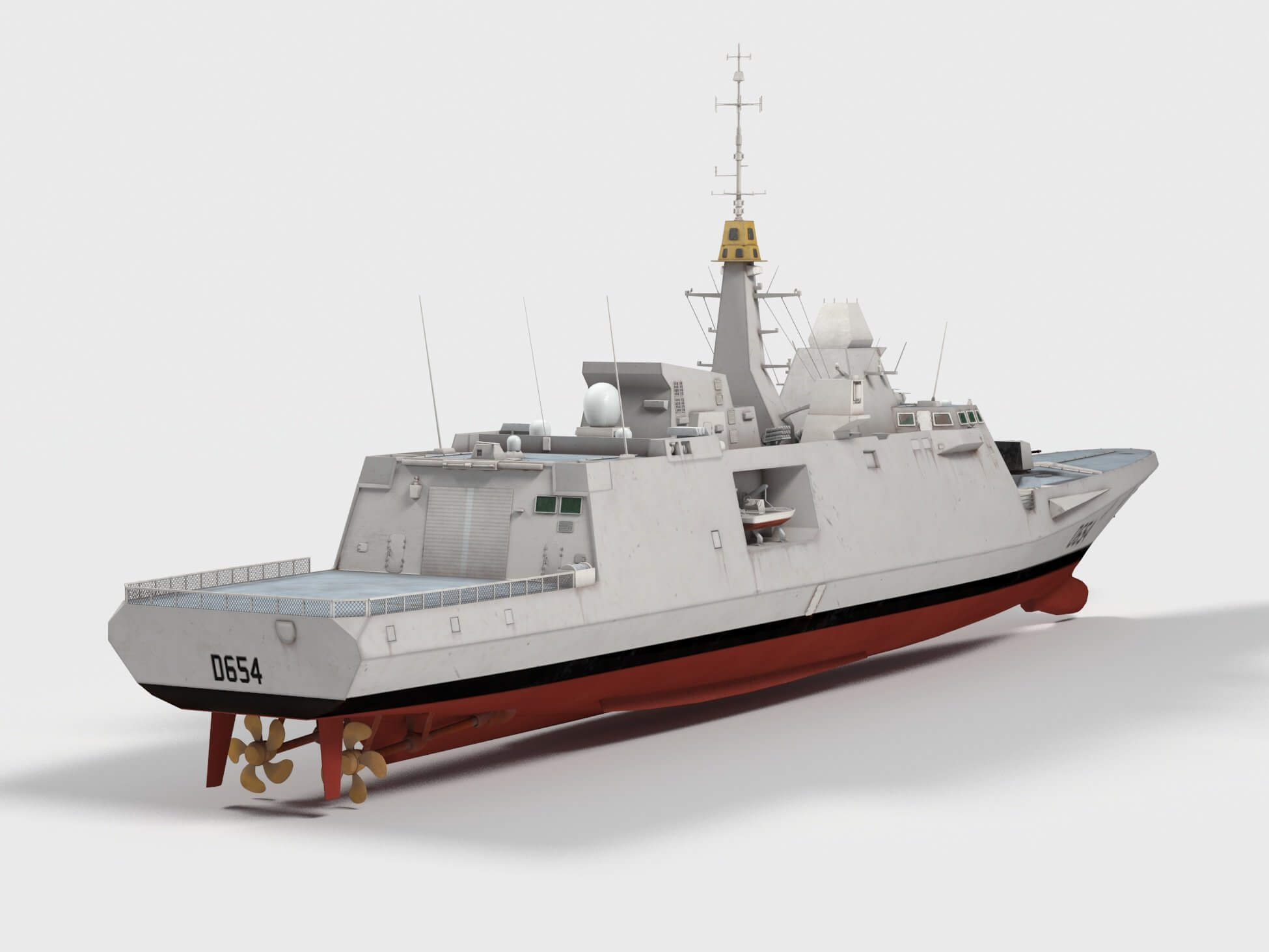 Auvergne, Aquitaine FREMM Class Frigate - 3D Model by pxfpxd