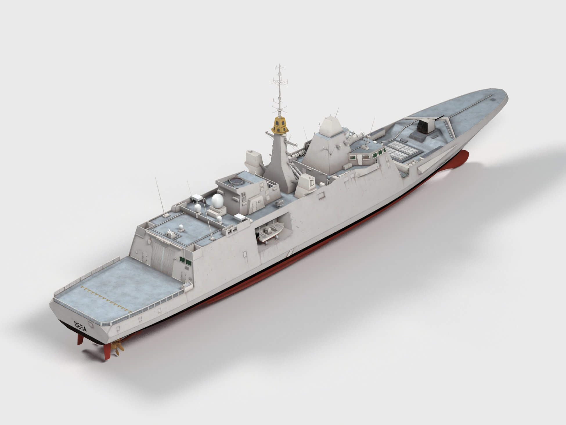 Auvergne, Aquitaine FREMM Class Frigate - 3D Model by pxfpxd