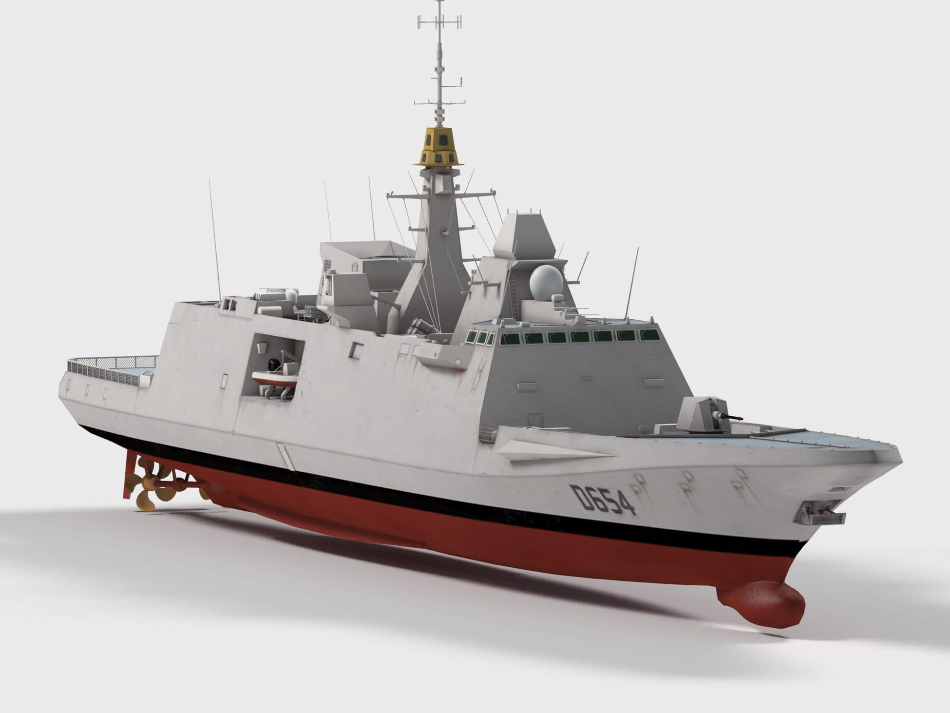 Auvergne, Aquitaine FREMM Class Frigate - 3D Model by pxfpxd
