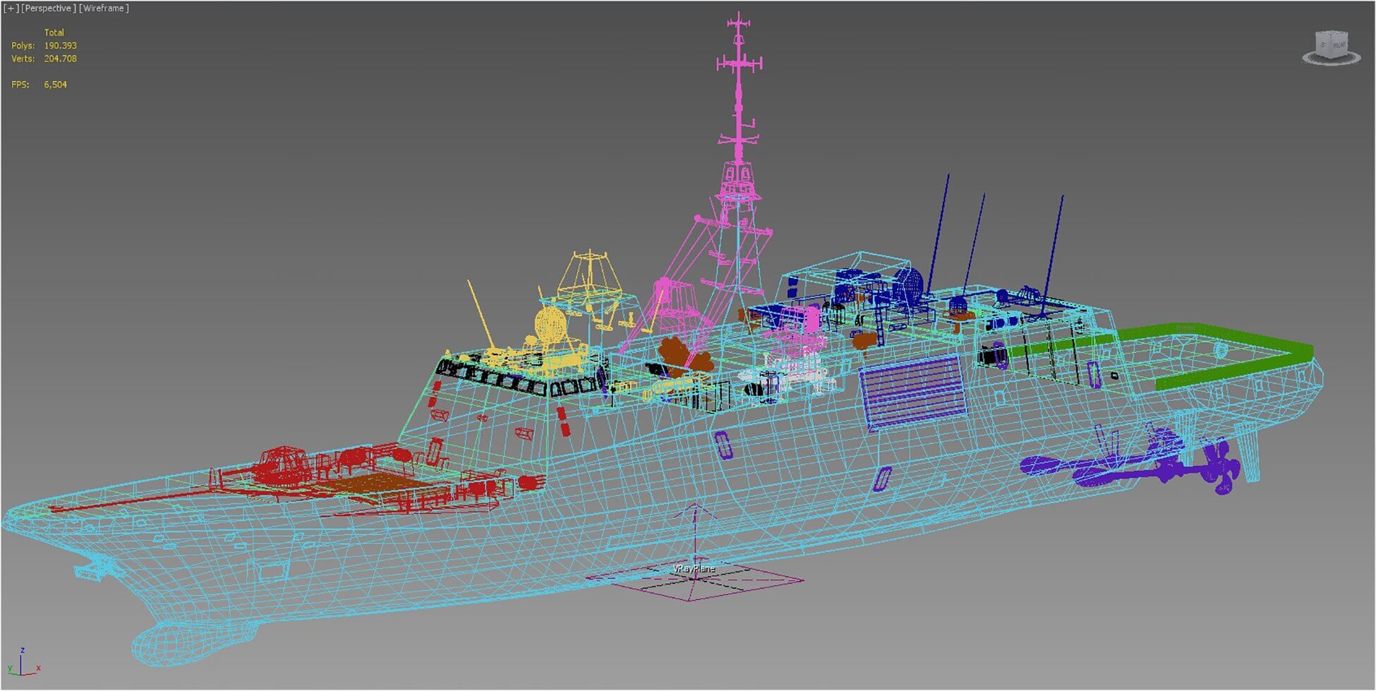 Auvergne, Aquitaine FREMM Class Frigate - 3D Model by pxfpxd