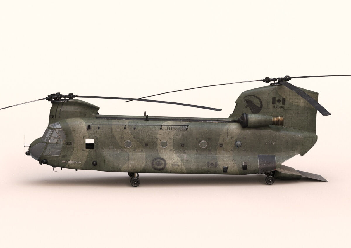 Boeing CH-47 Chinook 3D Model by pxfpxd