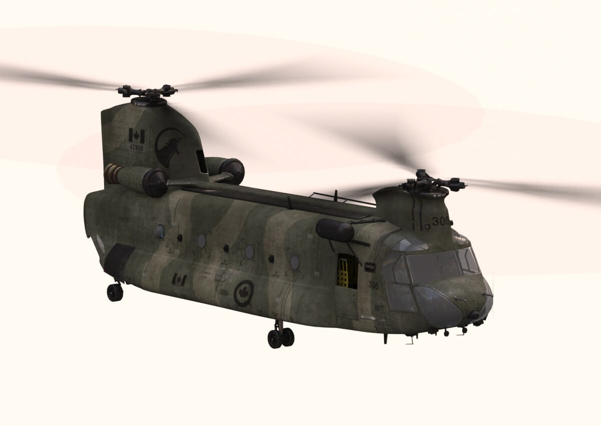 Boeing CH-47 Chinook 3D Model by pxfpxd