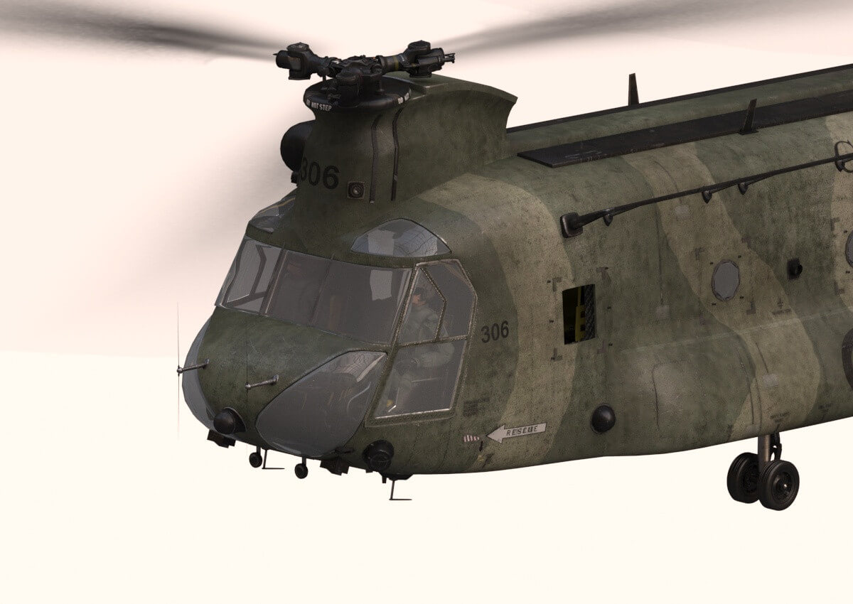 Boeing CH-47 Chinook 3D Model by pxfpxd