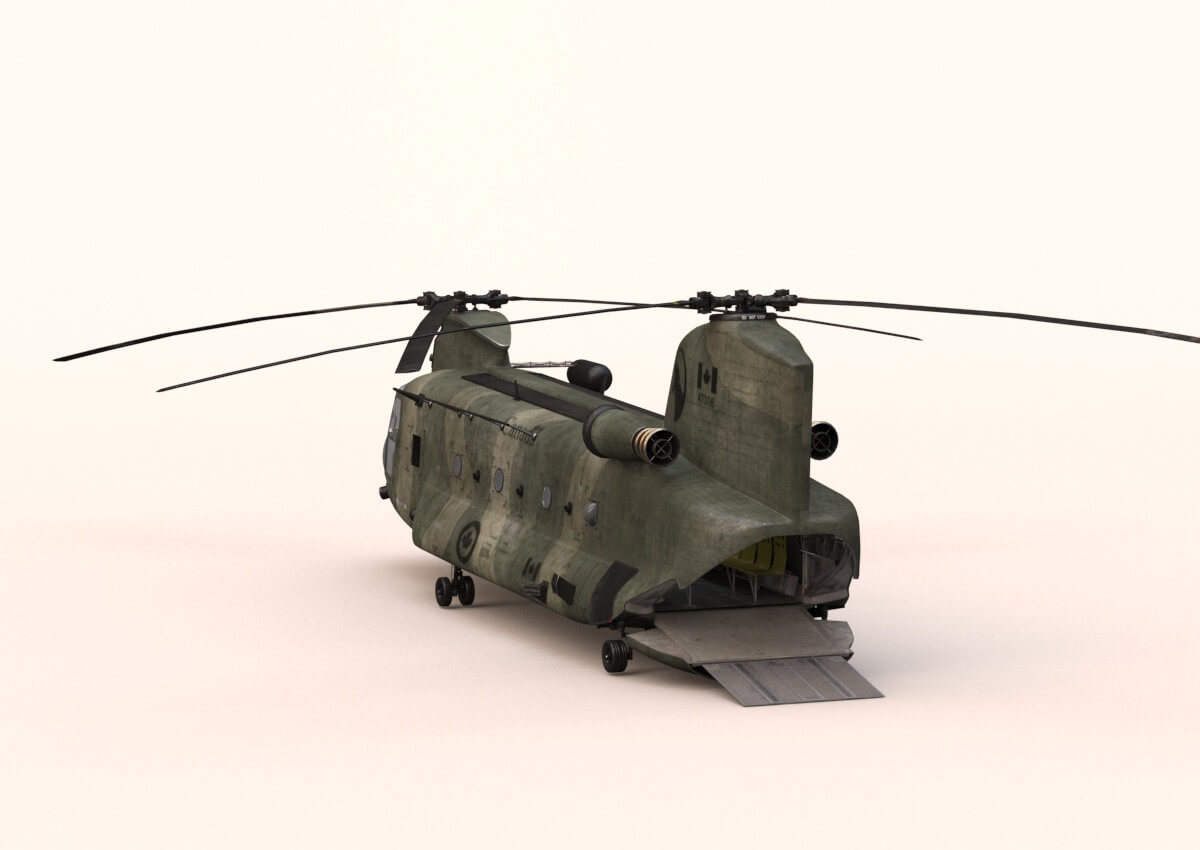 Boeing CH-47 Chinook 3D Model by pxfpxd