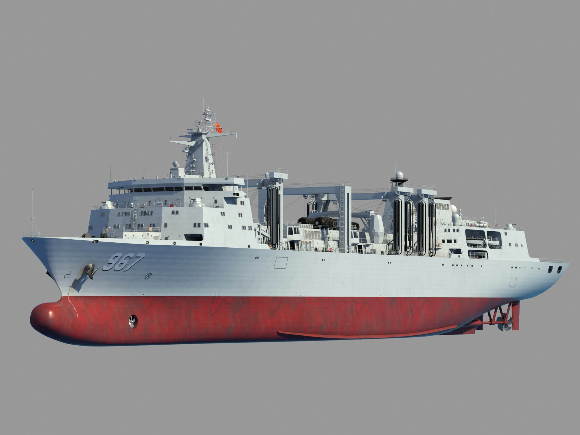 Chaganhu 967 Type 901 Class Ship - 3D Model by pxfpxd