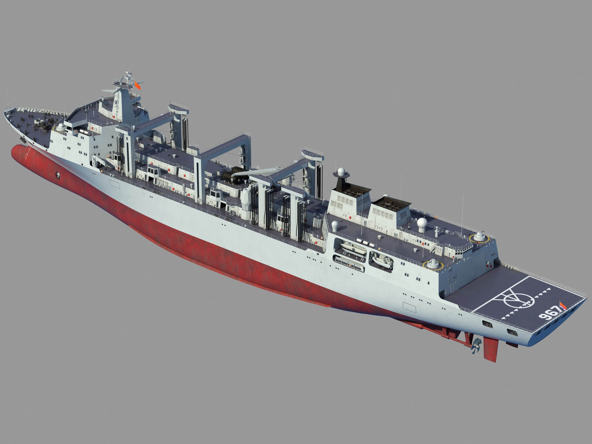 Chaganhu 967 Type 901 Class Ship - 3D Model by pxfpxd
