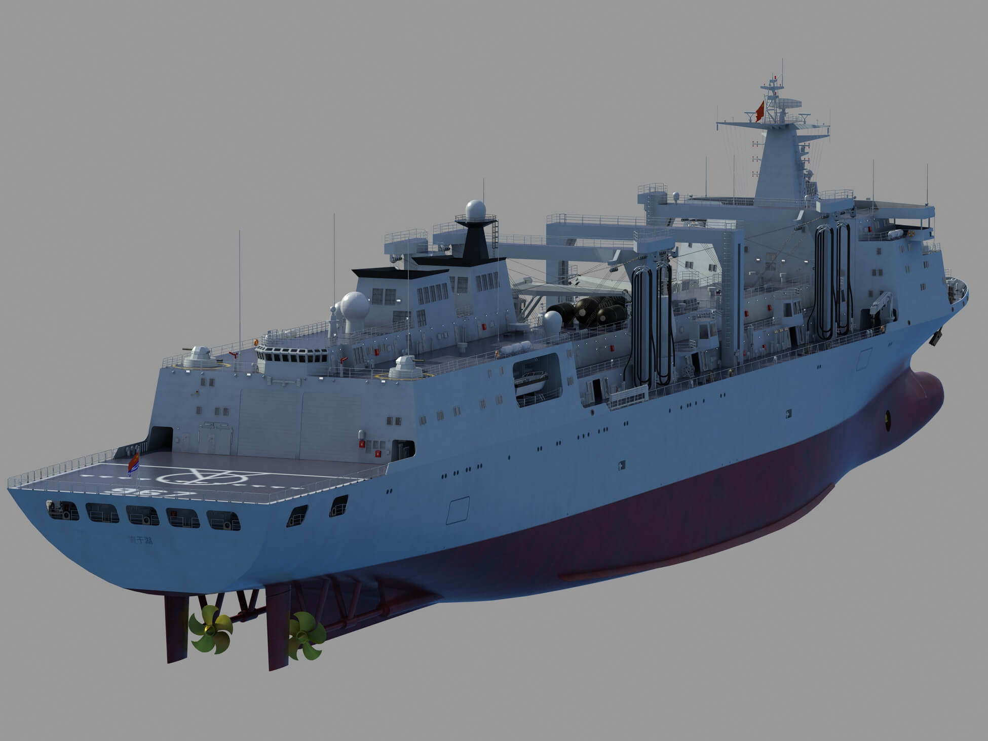 Chaganhu 967 Type 901 Class Ship - 3D Model by pxfpxd