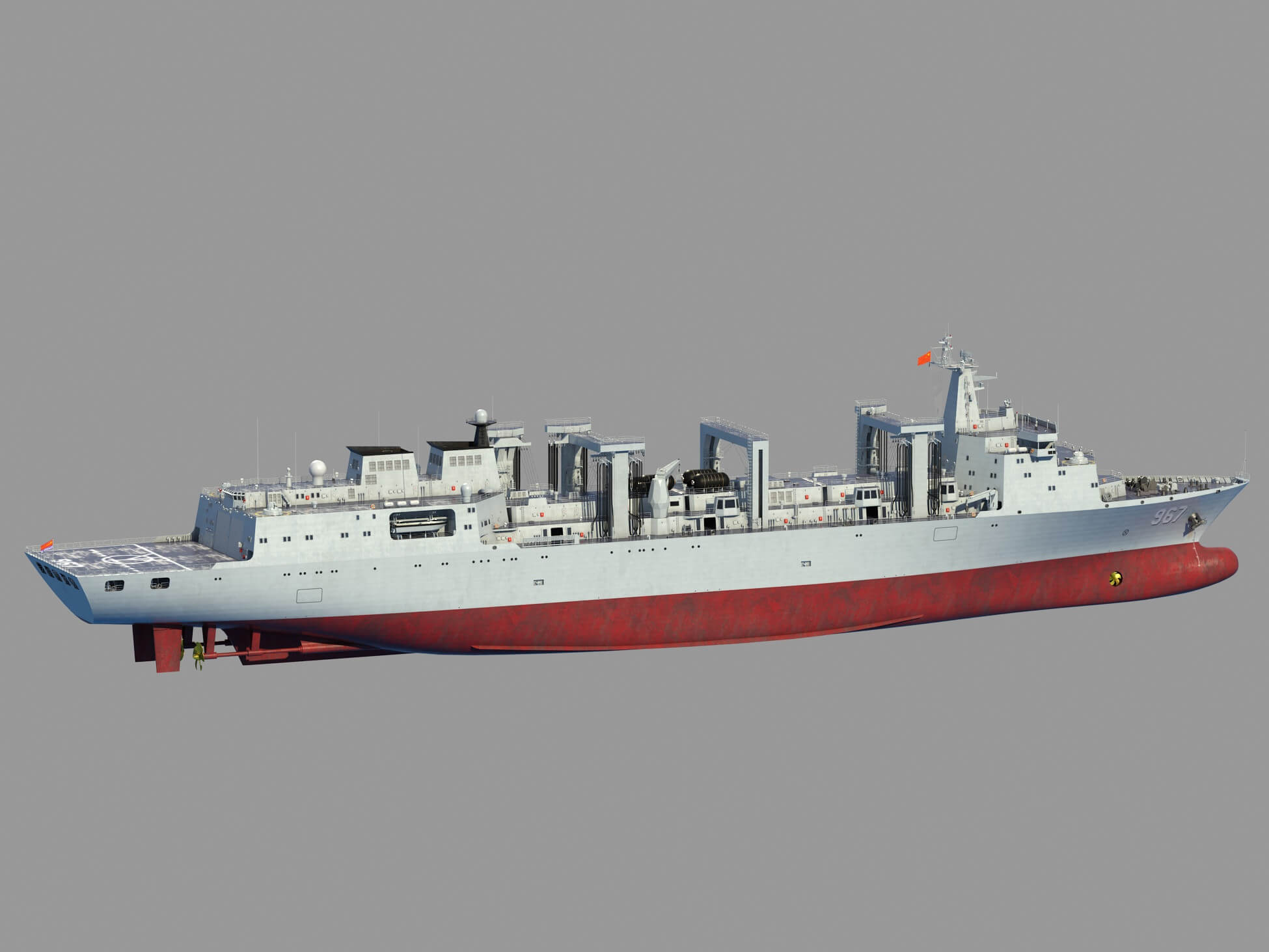 Chaganhu 967 Type 901 Class Ship - 3D Model by pxfpxd