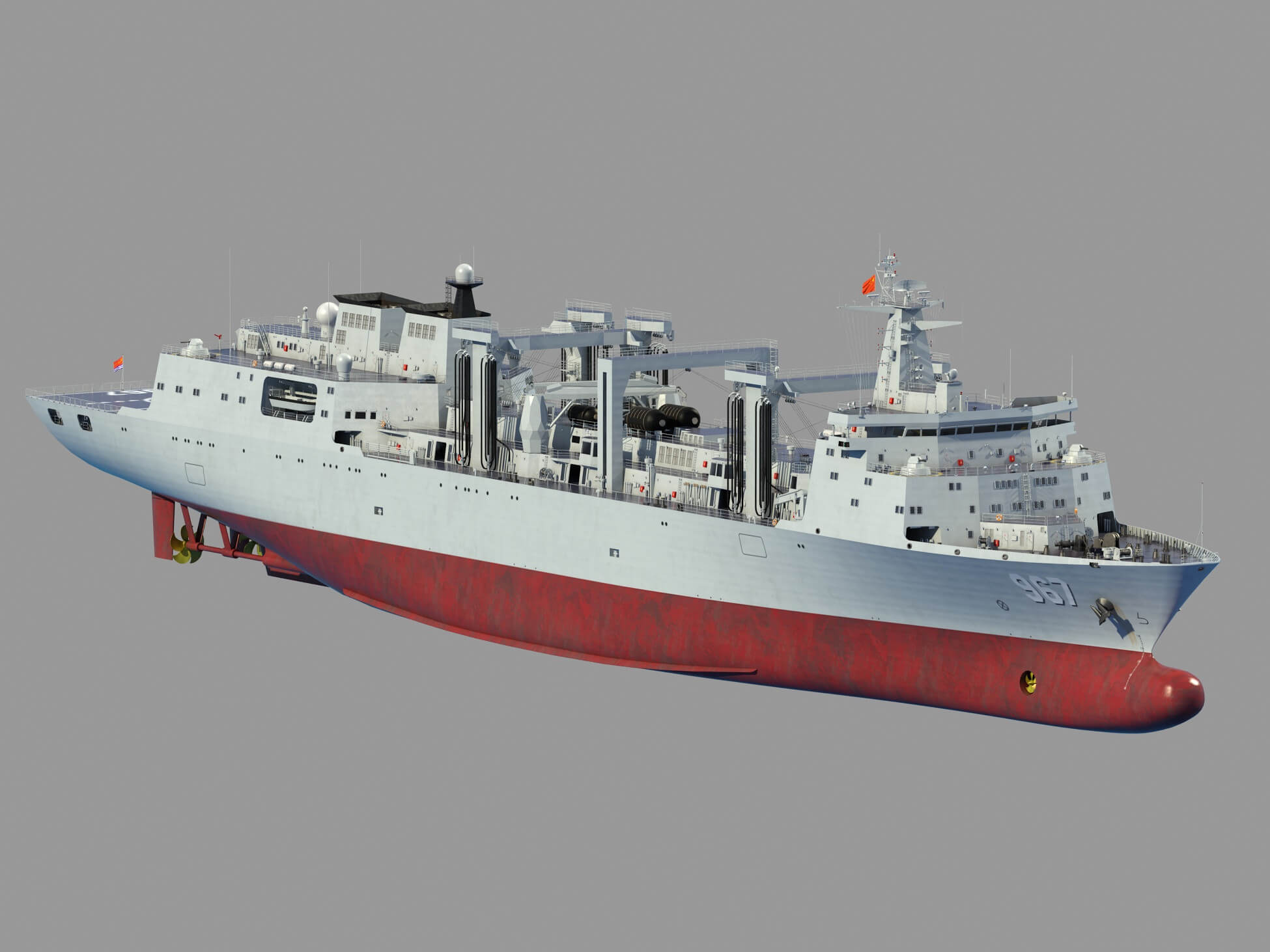 Chaganhu 967 Type 901 Class Ship - 3D Model by pxfpxd