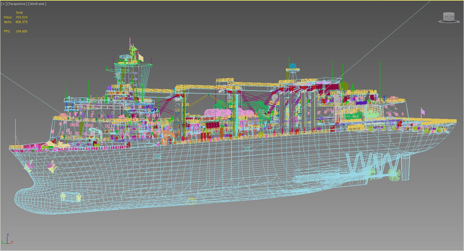 Chaganhu 967 Type 901 Class Ship - 3D Model by pxfpxd