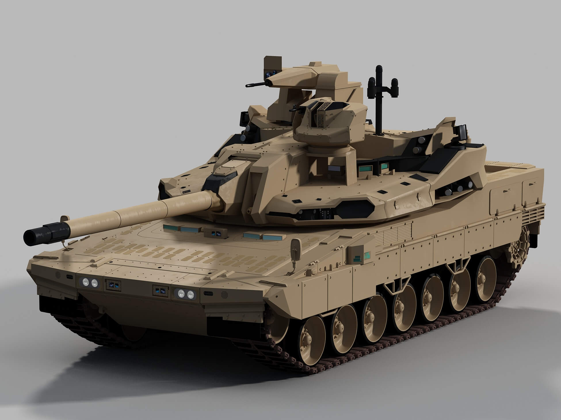Embt Enhanced Main Battle Tank - 3D Model by pxfpxd