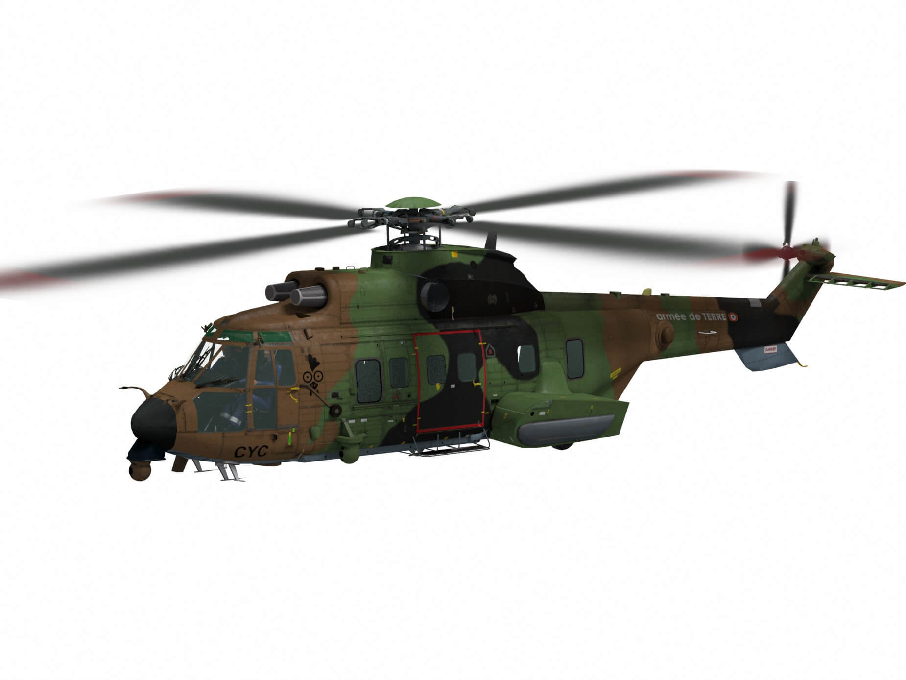 Eurocopter AS332 Super Puma - 3D Model by pxfpxd