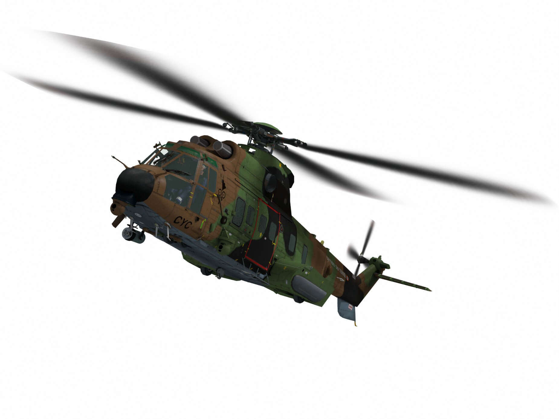 Eurocopter AS332 Super Puma - 3D Model by pxfpxd