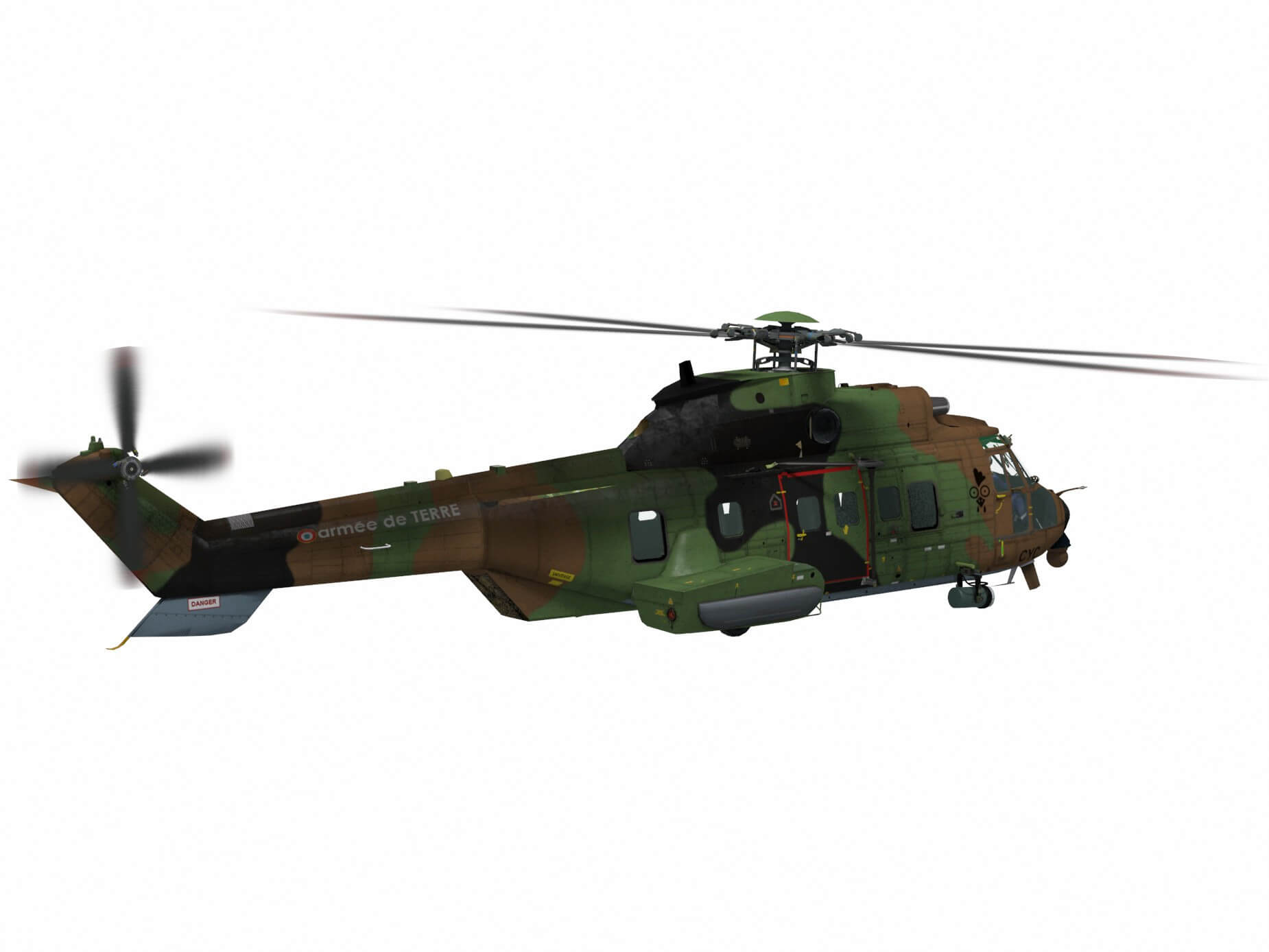 Eurocopter AS332 Super Puma - 3D Model by pxfpxd