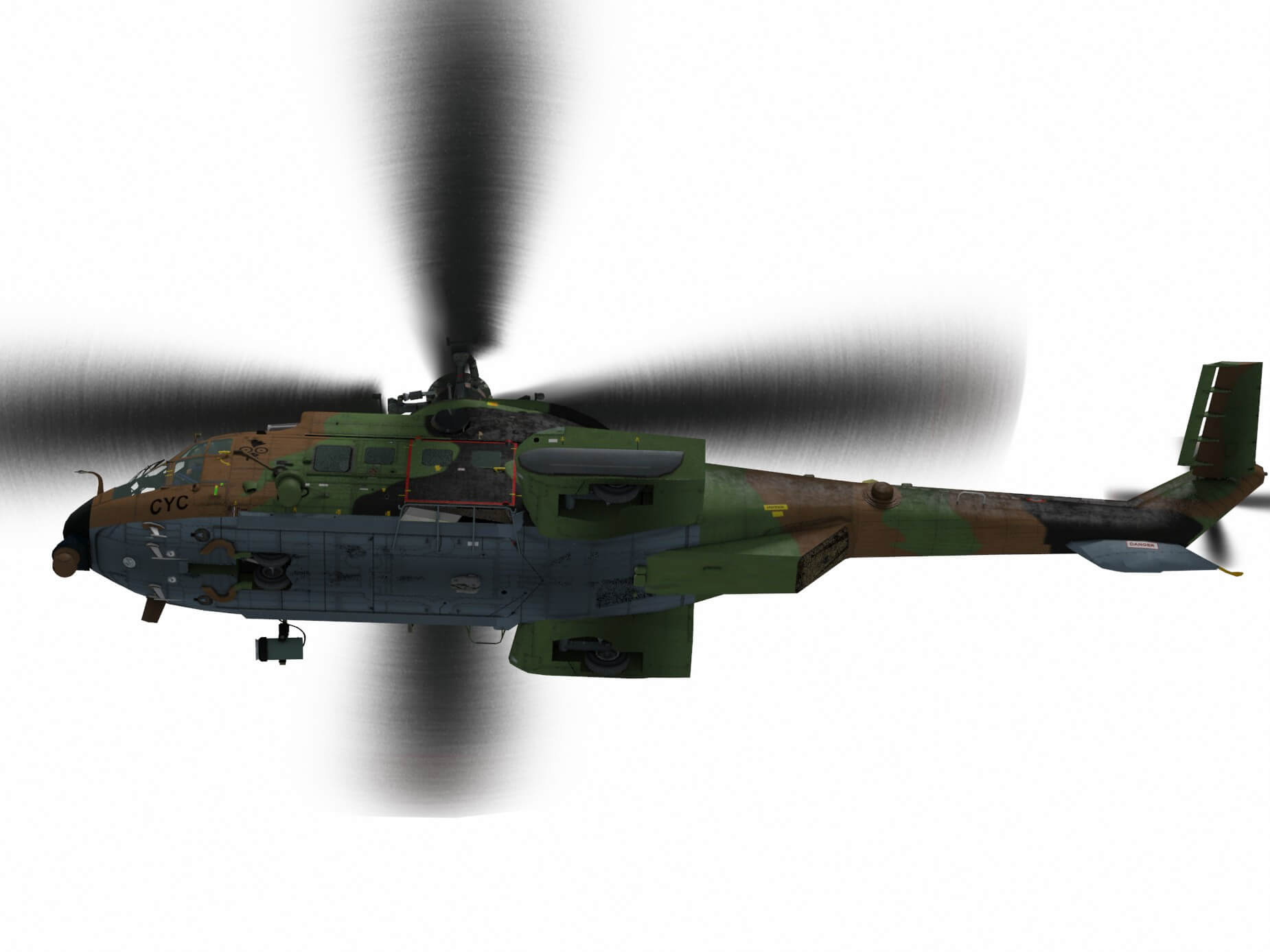 Eurocopter AS332 Super Puma - 3D Model by pxfpxd