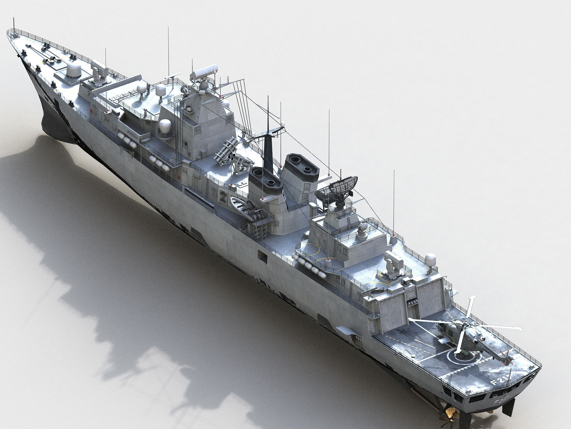 F-217 Bayern Brandenburg Class 3D Model by pxfpxd