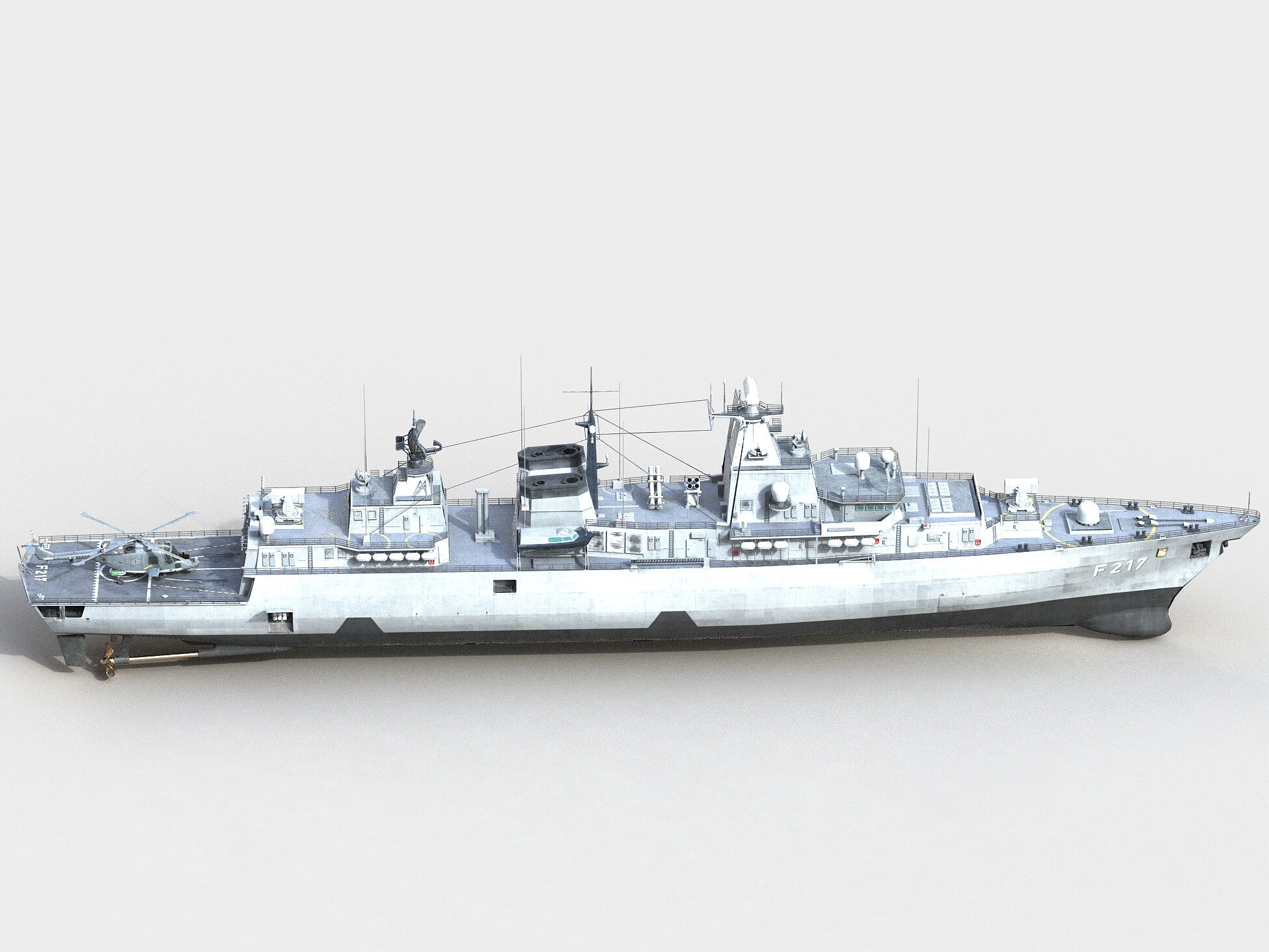 F-217 Bayern Brandenburg Class 3D Model by pxfpxd