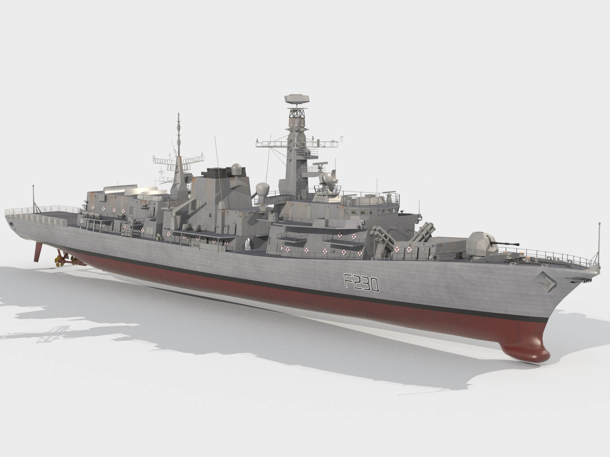 HMS Duke of Norfolk F-230 3D Model by pxfpxd