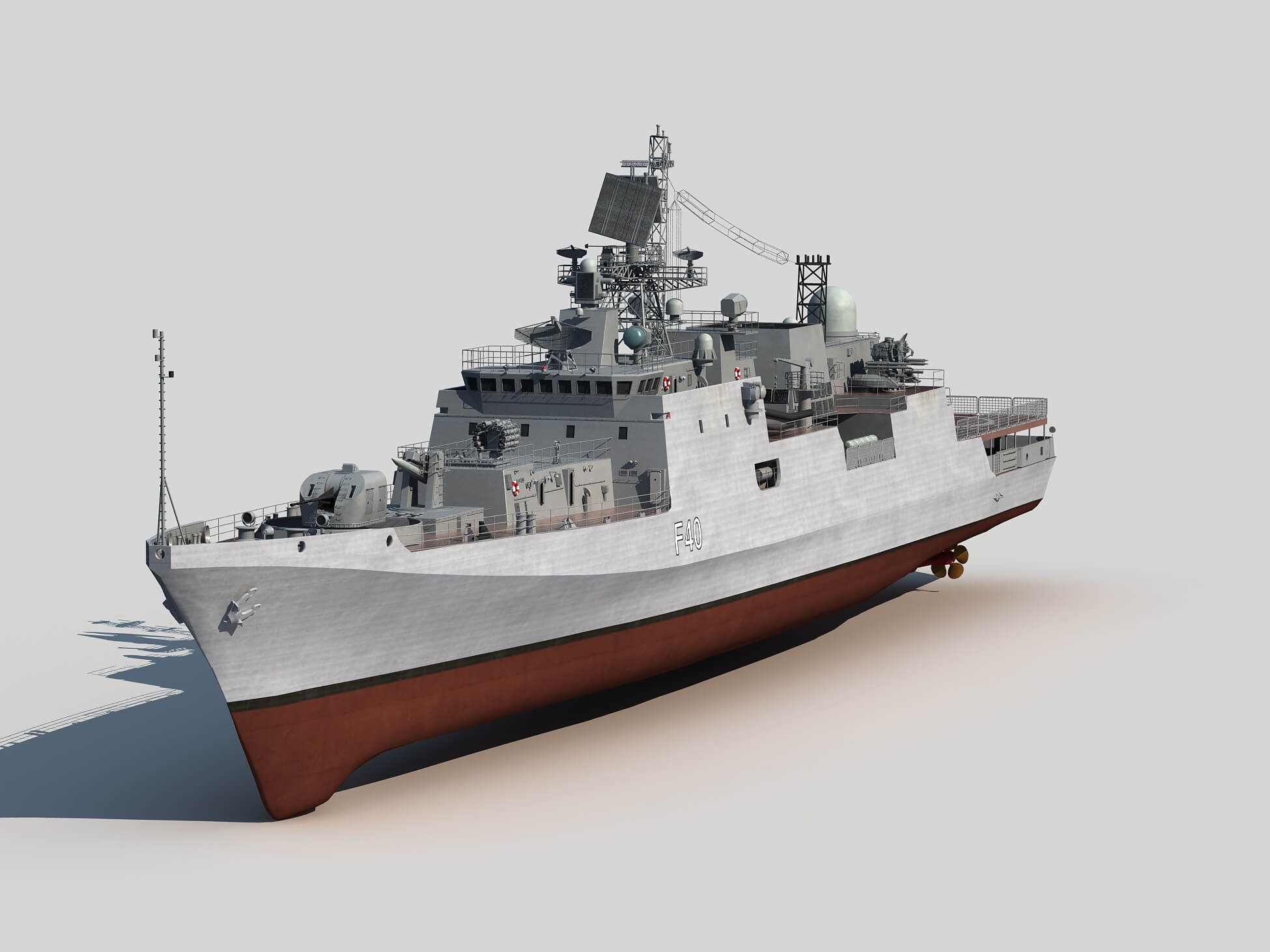 Ins Talwar Class Frigate - 3D Model by pxfpxd