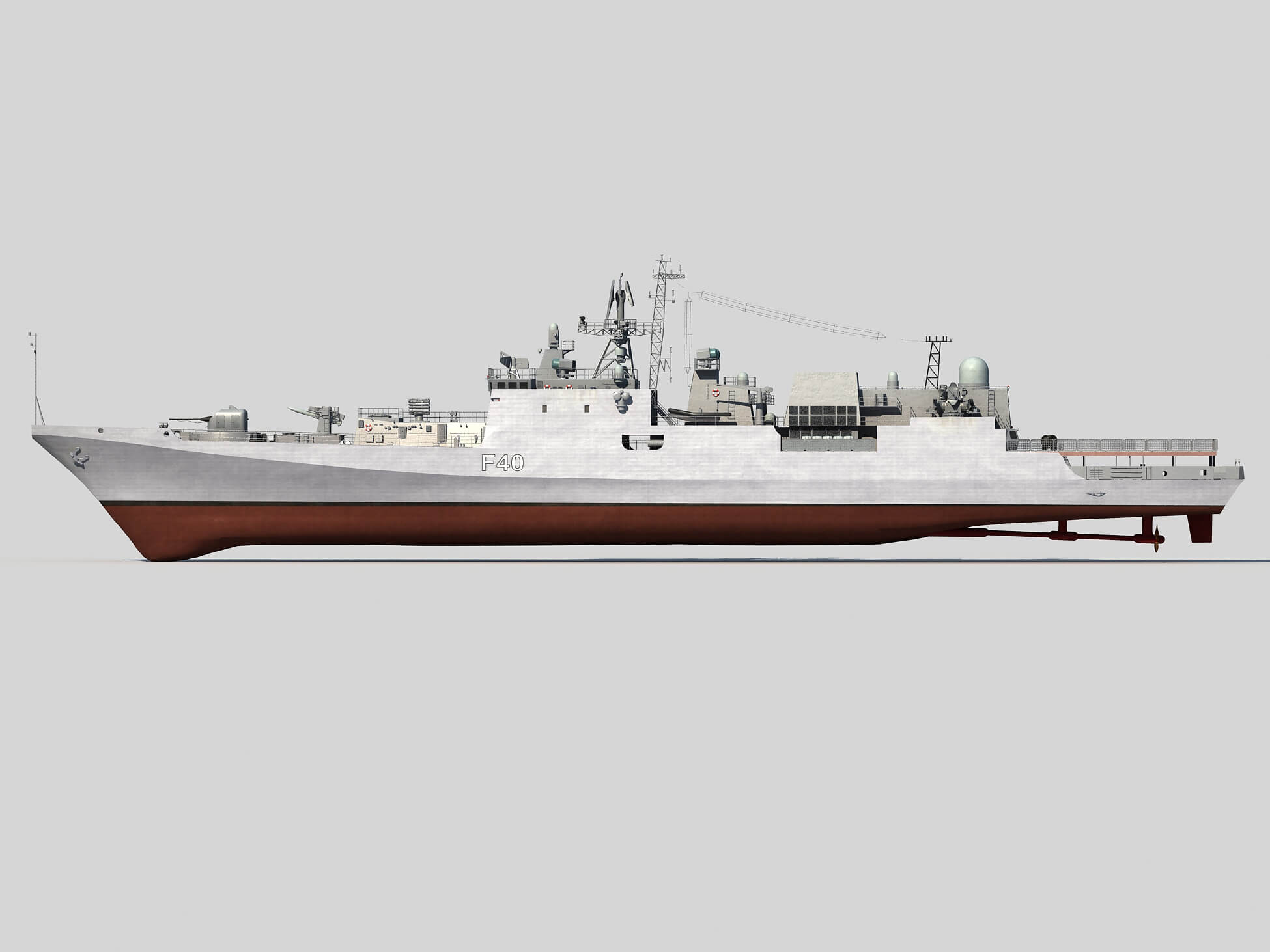 Ins Talwar Class Frigate - 3D Model by pxfpxd