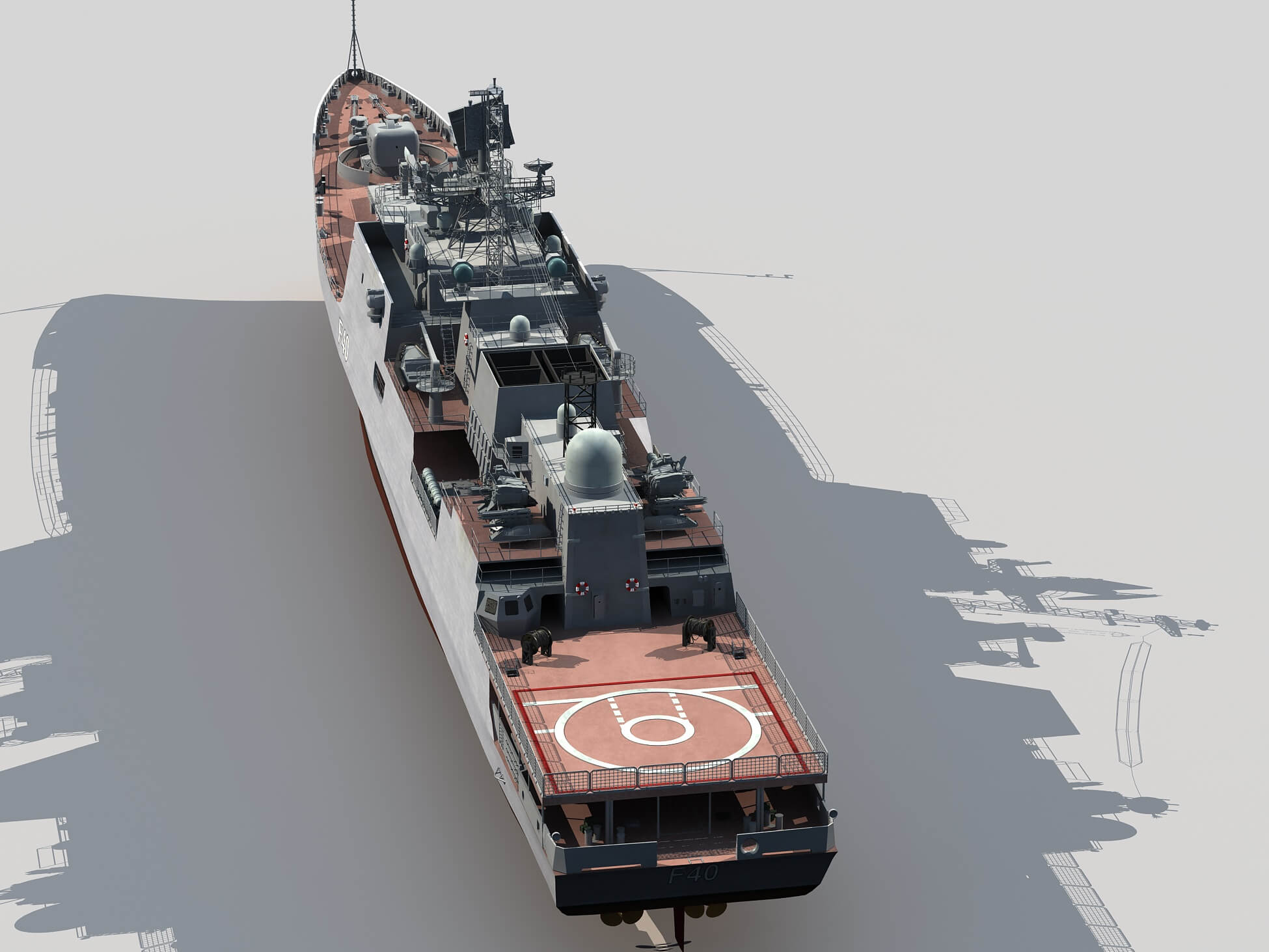 Ins Talwar Class Frigate - 3D Model by pxfpxd