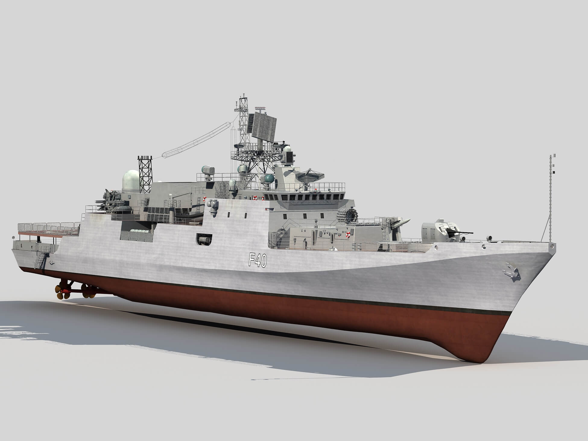 Ins Talwar Class Frigate - 3D Model by pxfpxd