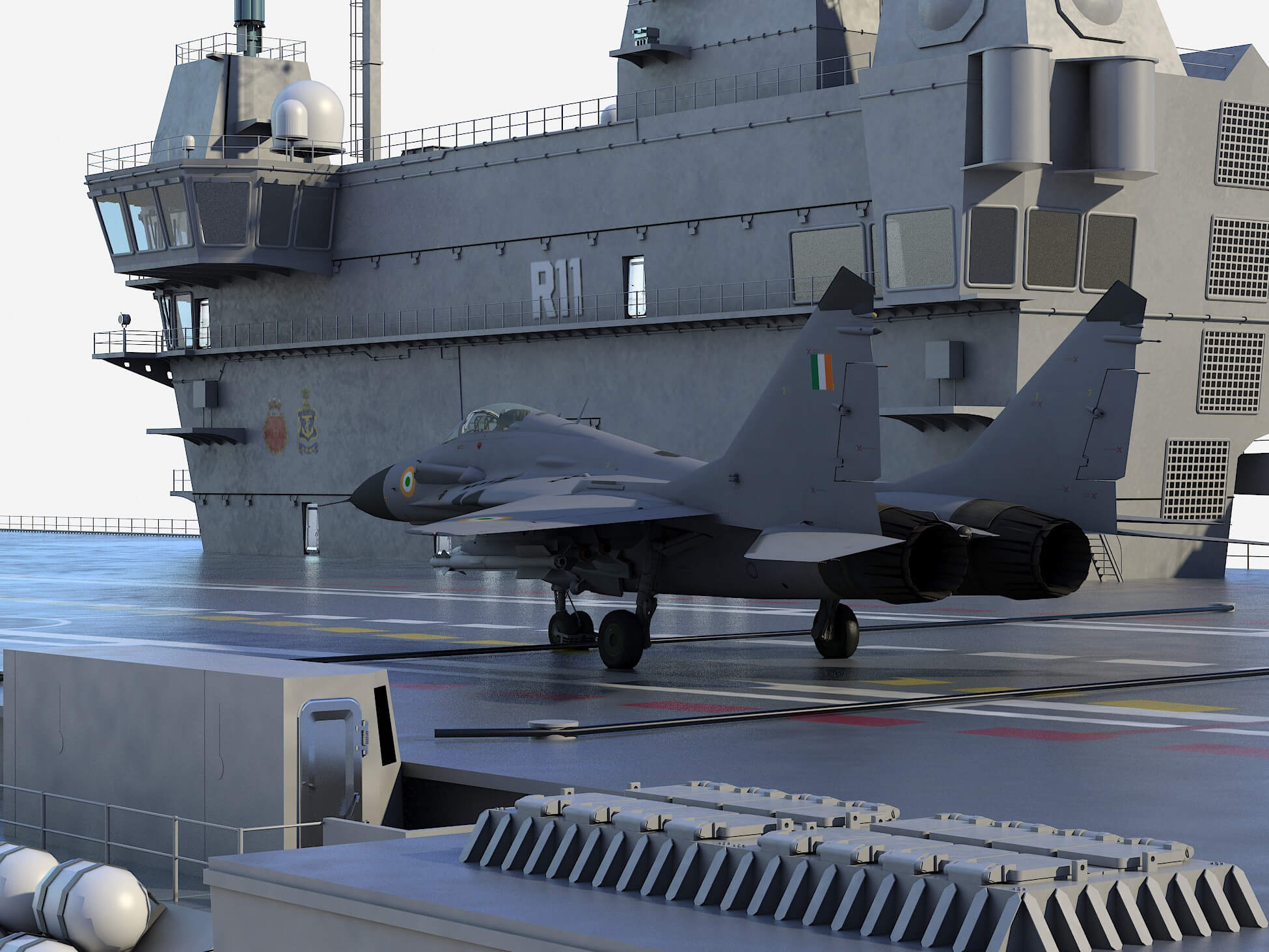 Ins Vikrant Carrier - 3D Model by pxfpxd