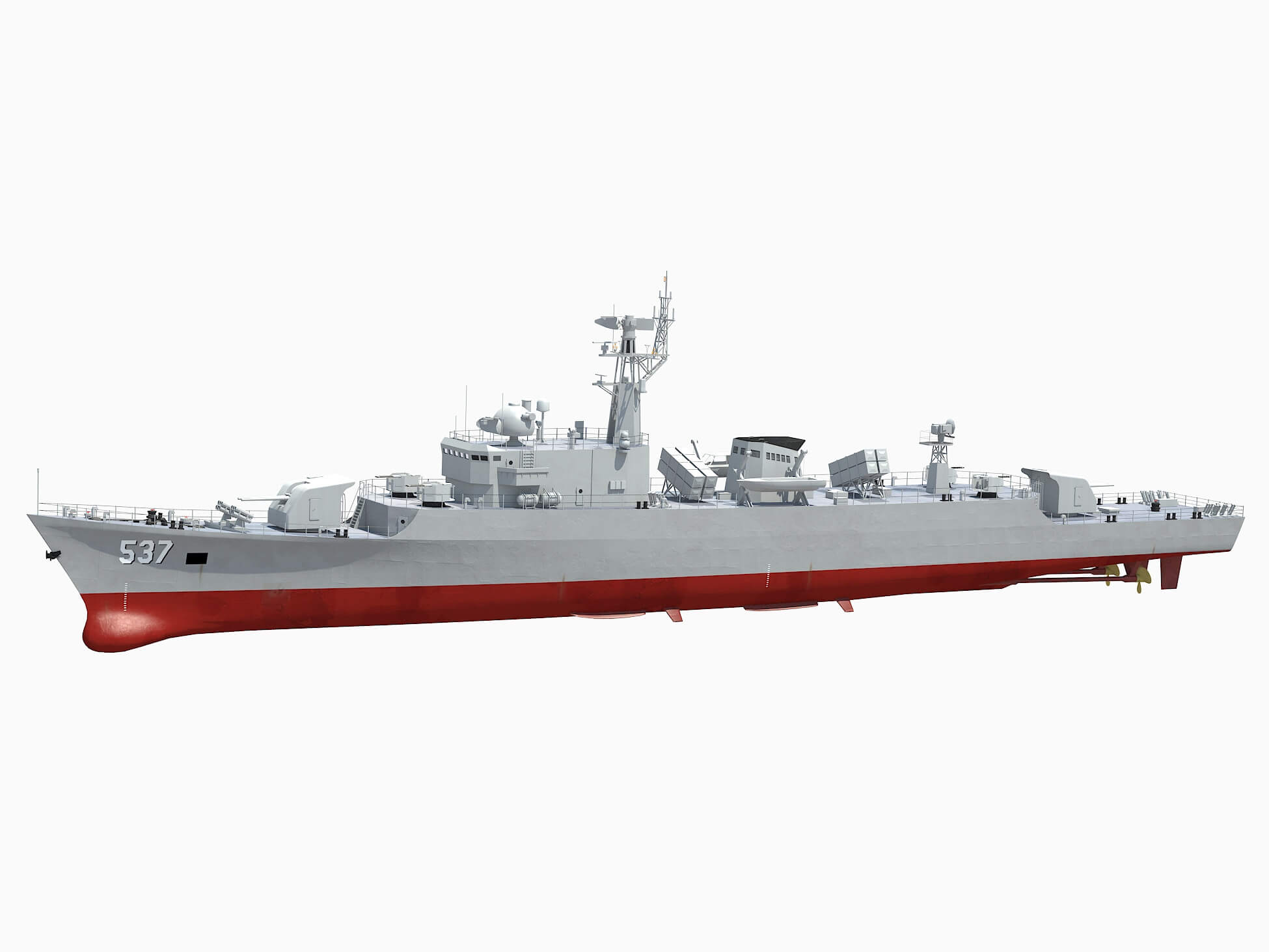 Jianghu-III Zhoushan Type 053H2 Class Frigate 3D Model by pxfpxd
