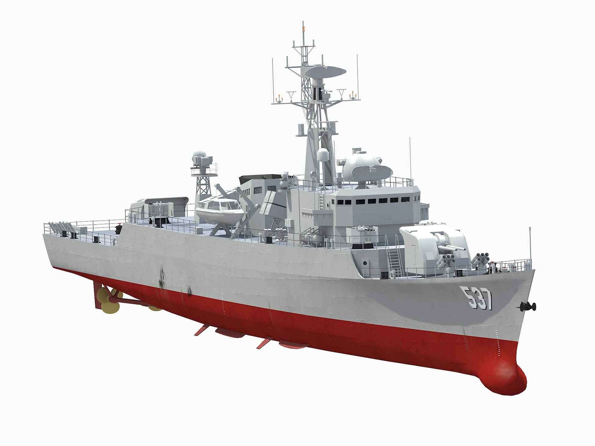 Jianghu-III Zhoushan Type 053H2 Class Frigate 3D Model by pxfpxd