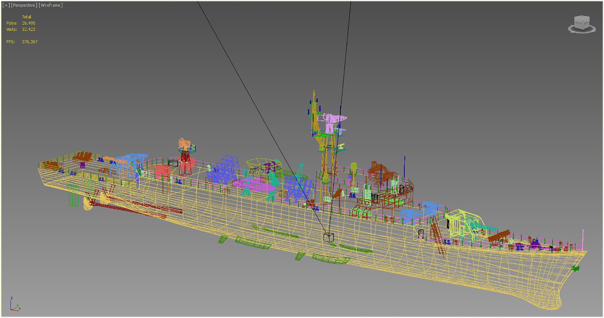 Jianghu-III Zhoushan Type 053H2 Class Frigate 3D Model by pxfpxd