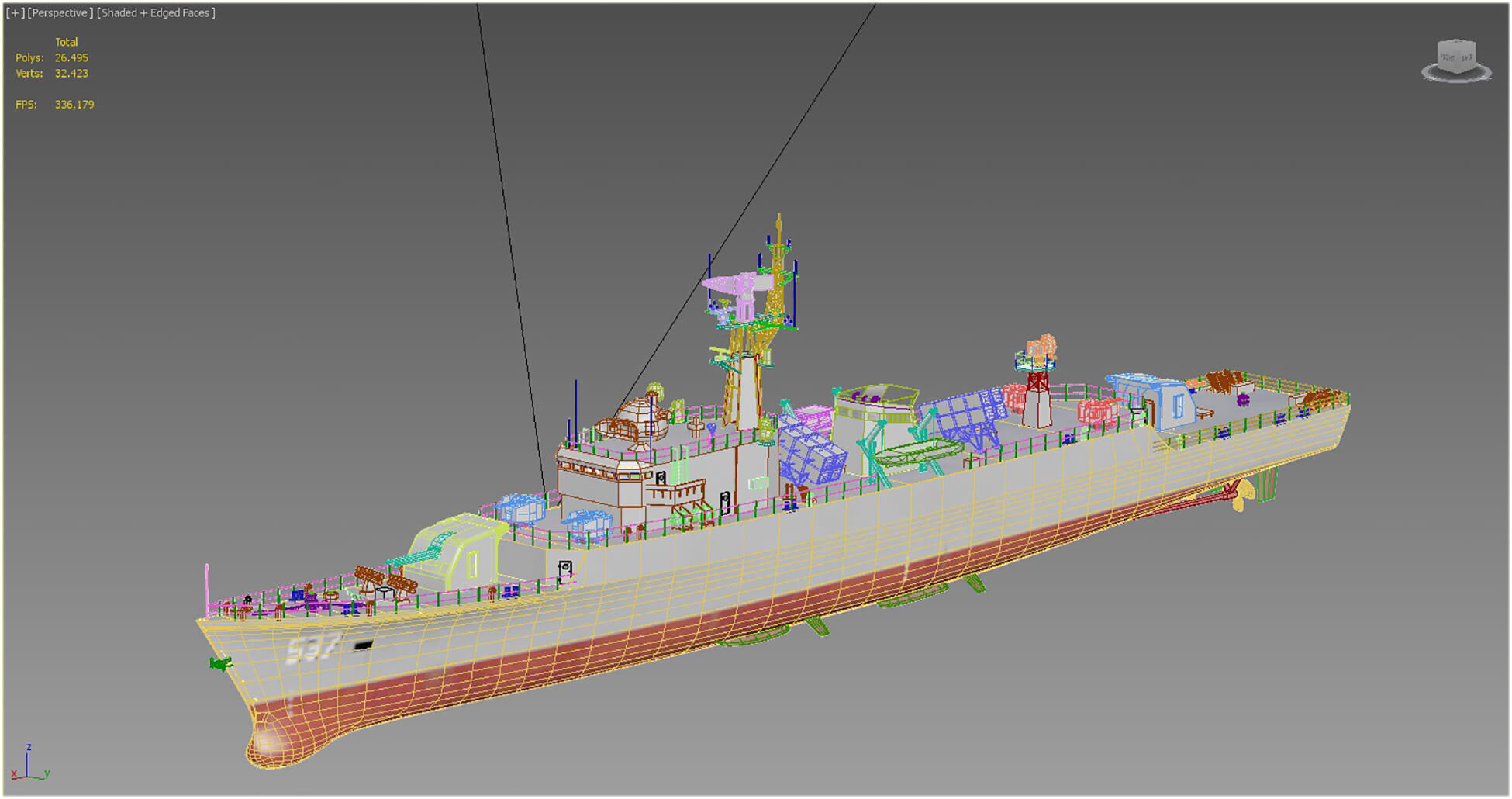 Jianghu-III Zhoushan Type 053H2 Class Frigate 3D Model by pxfpxd