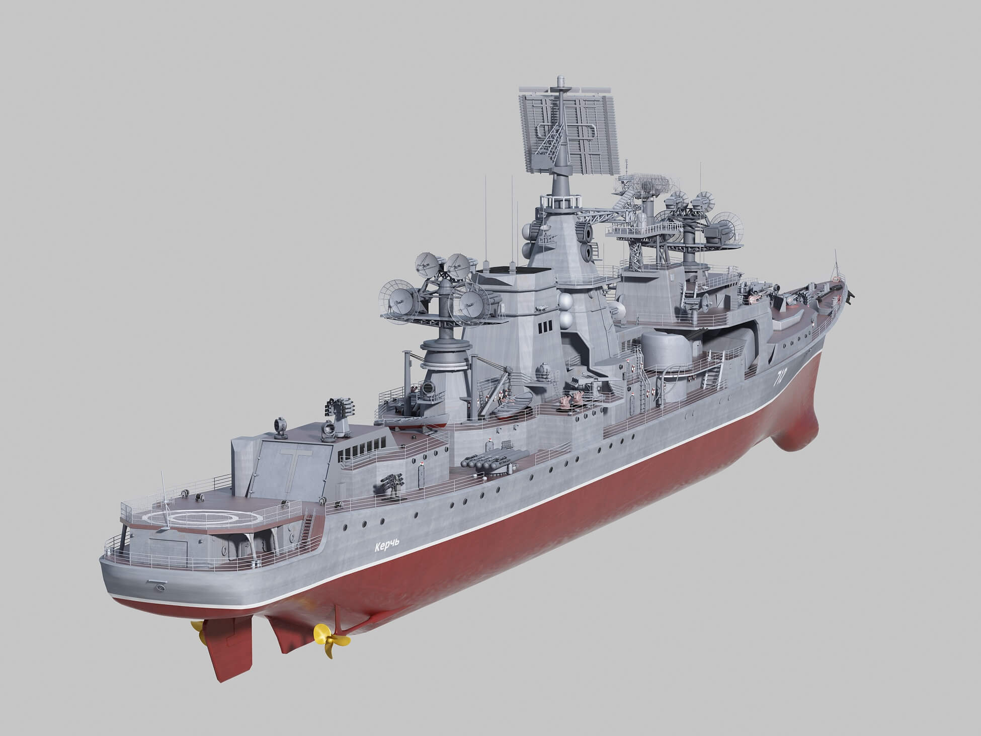 Kerch 713 Kara Class Cruiser - 3D Model by pxfpxd