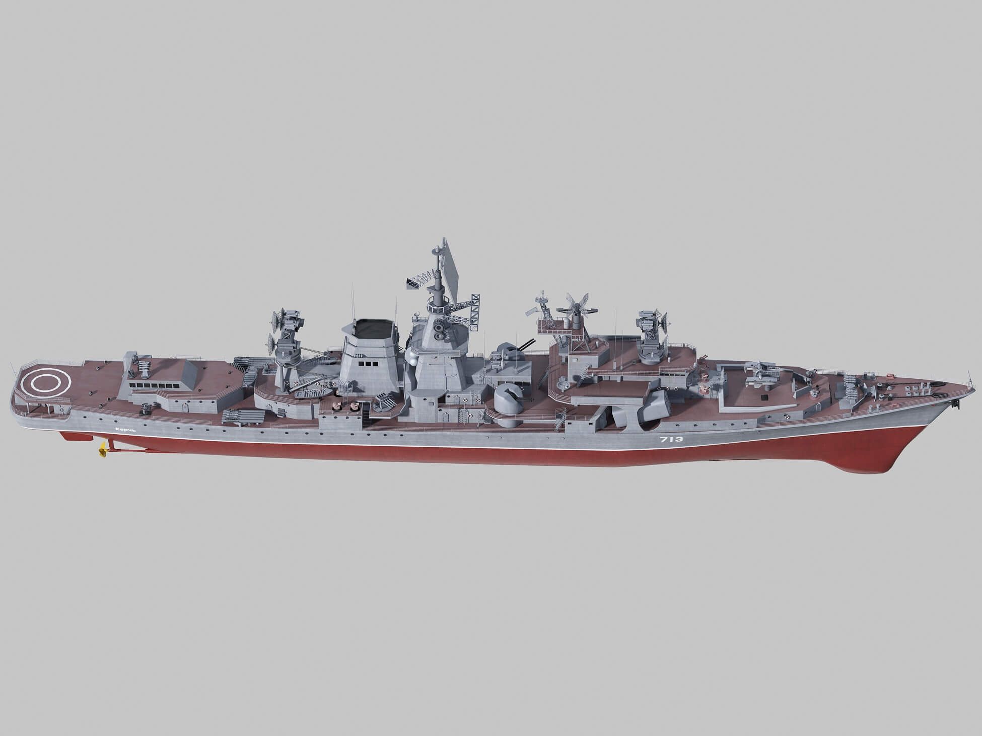 Kerch 713 Kara Class Cruiser - 3D Model by pxfpxd