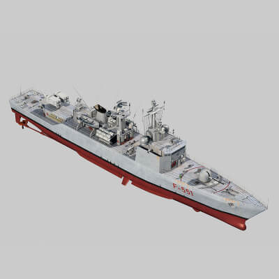 Minerva Class Corvette - 3D Model by pxfpxd