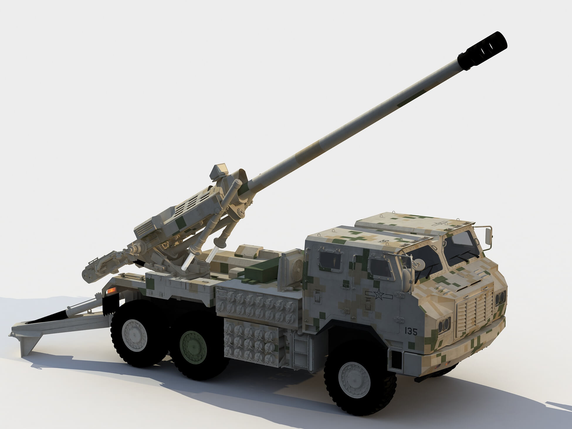 Norinco PCL-181 / SH-15 155mm SPH 3D Model by pxfpxd