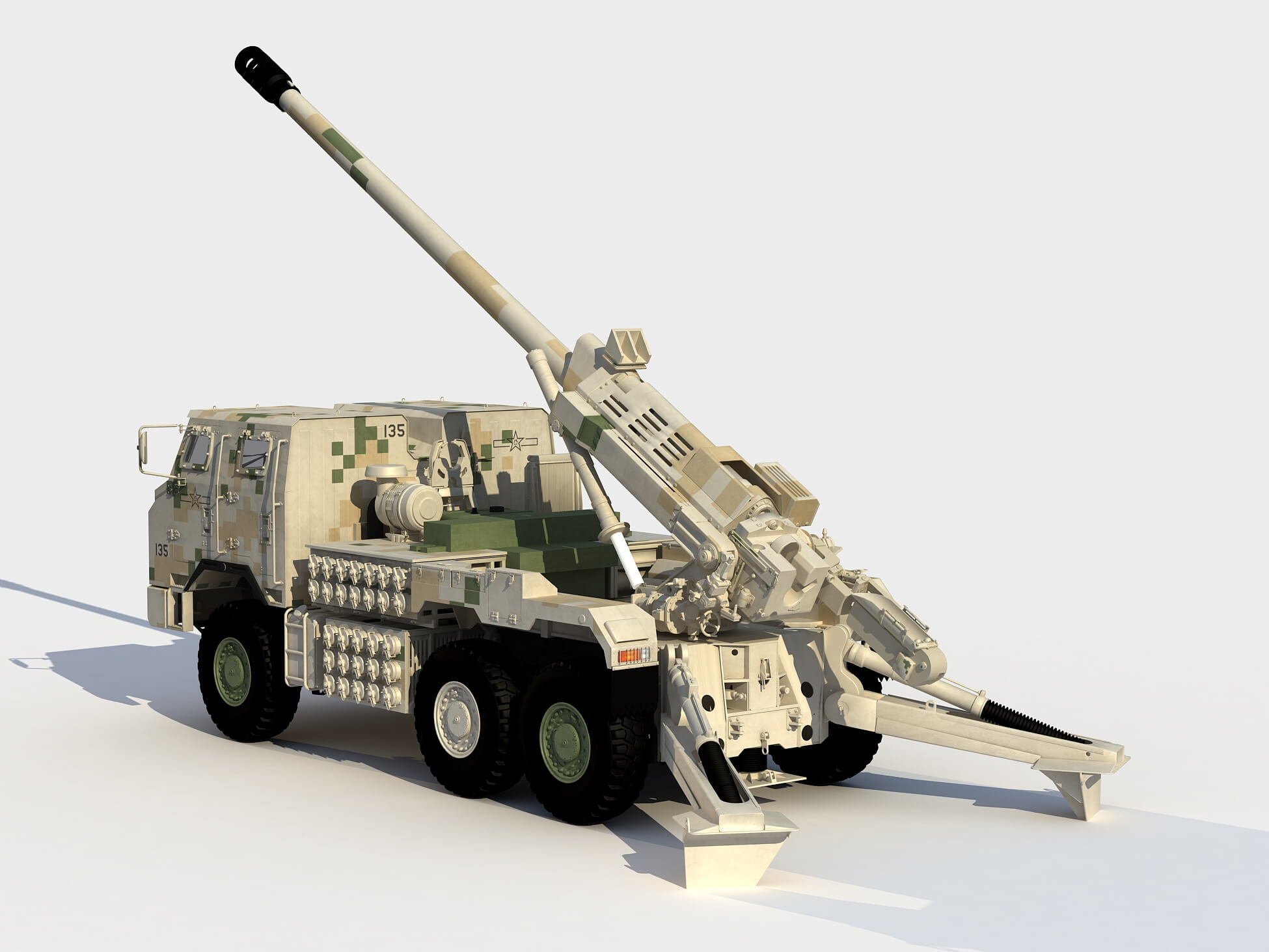 Norinco PCL-181 / SH-15 155mm SPH 3D Model by pxfpxd