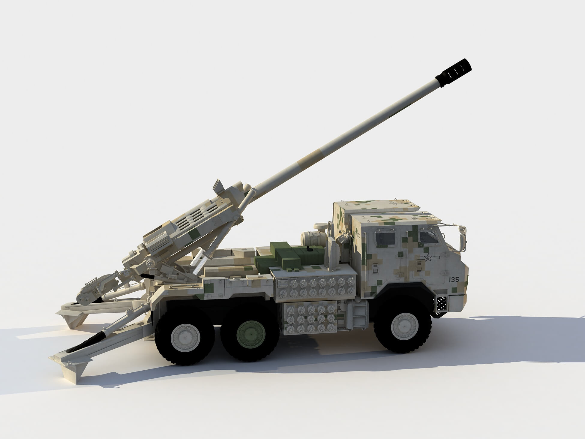 Norinco PCL-181 / SH-15 155mm SPH 3D Model by pxfpxd