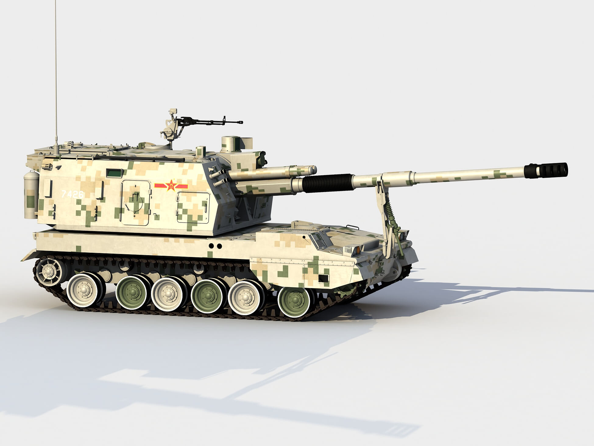 PZL-05 Self Propeller Howitzer SpH 3D Model by pxfpxd