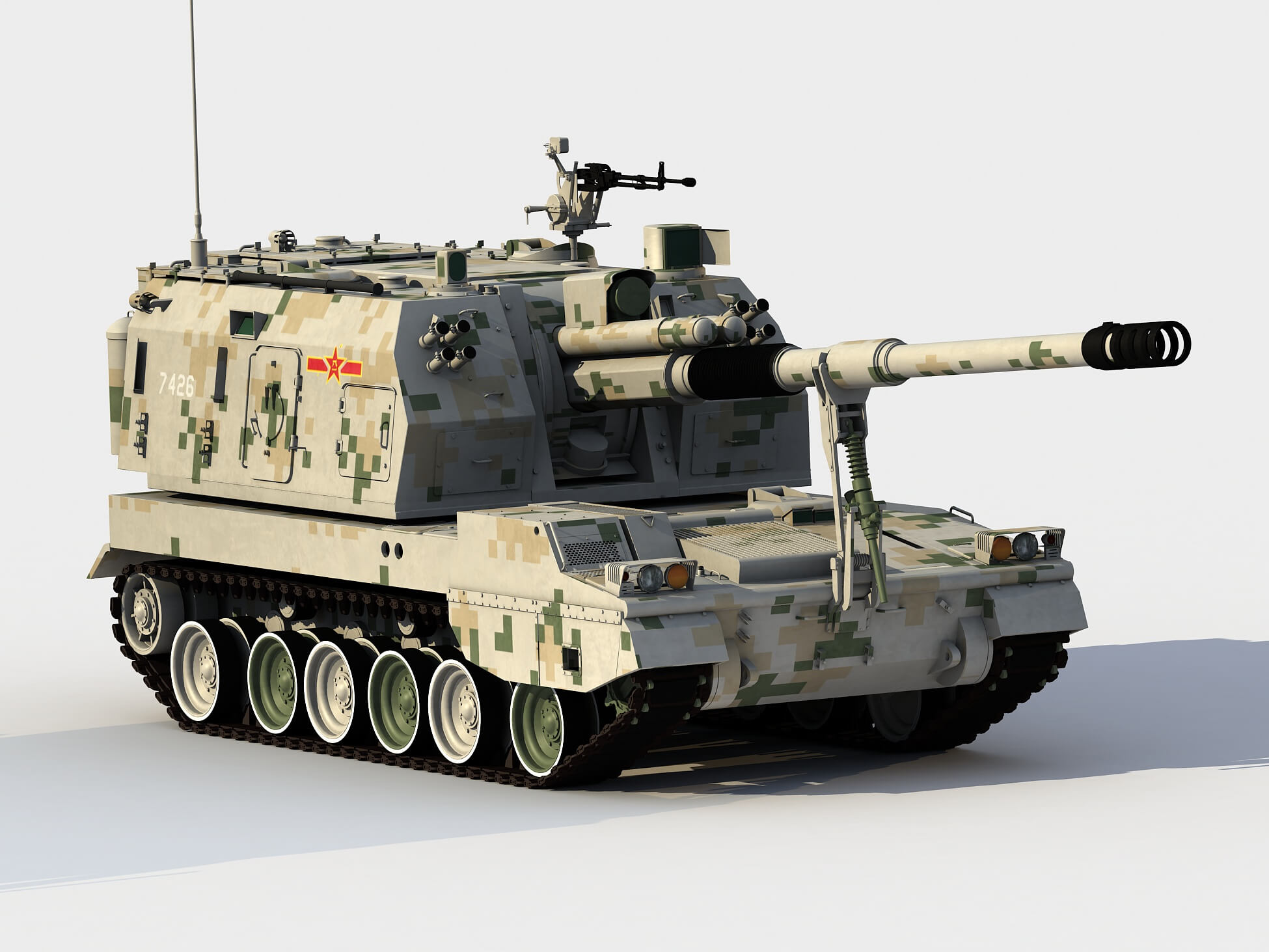 PZL-05 Self Propeller Howitzer SpH 3D Model by pxfpxd