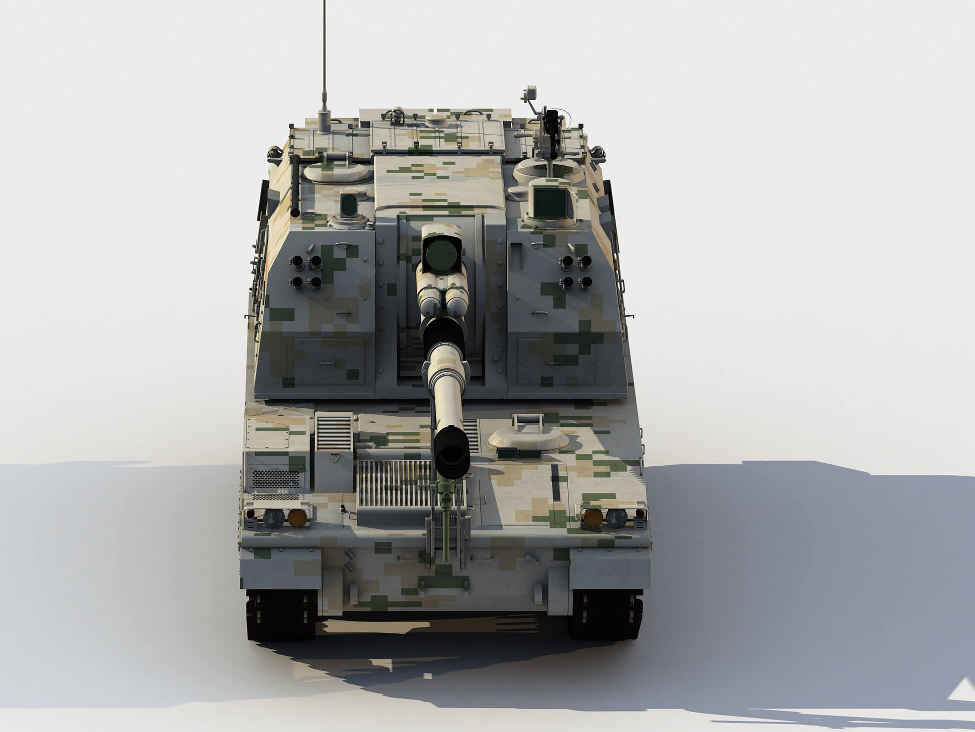 PZL-05 Self Propeller Howitzer SpH 3D Model by pxfpxd